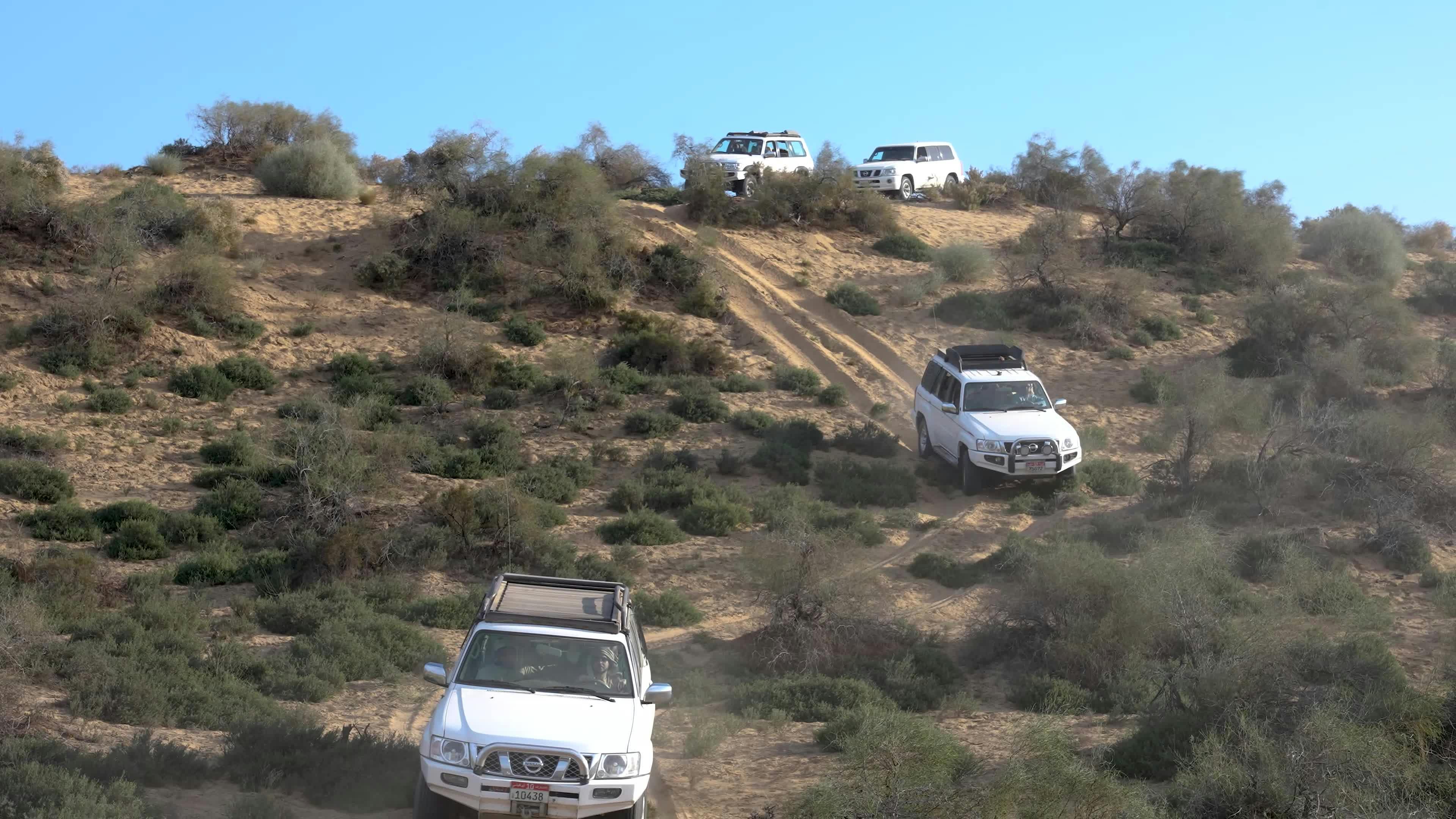 Vehicle Traveling Across The Desert Land Free Stock Video Footage ...