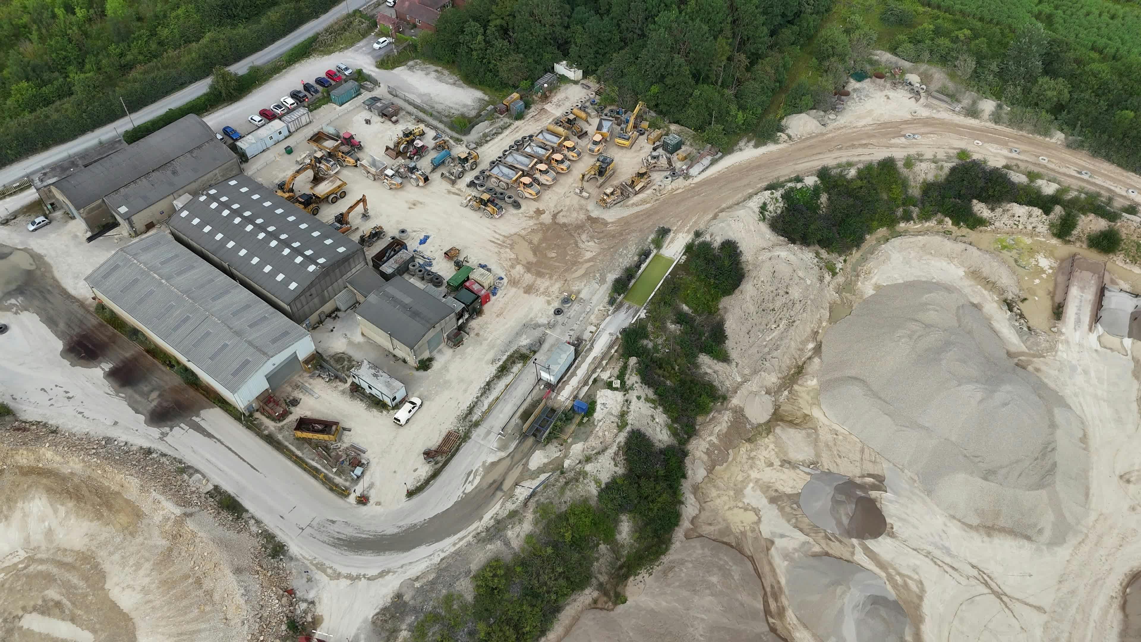Stunning Aerial View of a Vast Quarry Landscape Free Stock Video ...