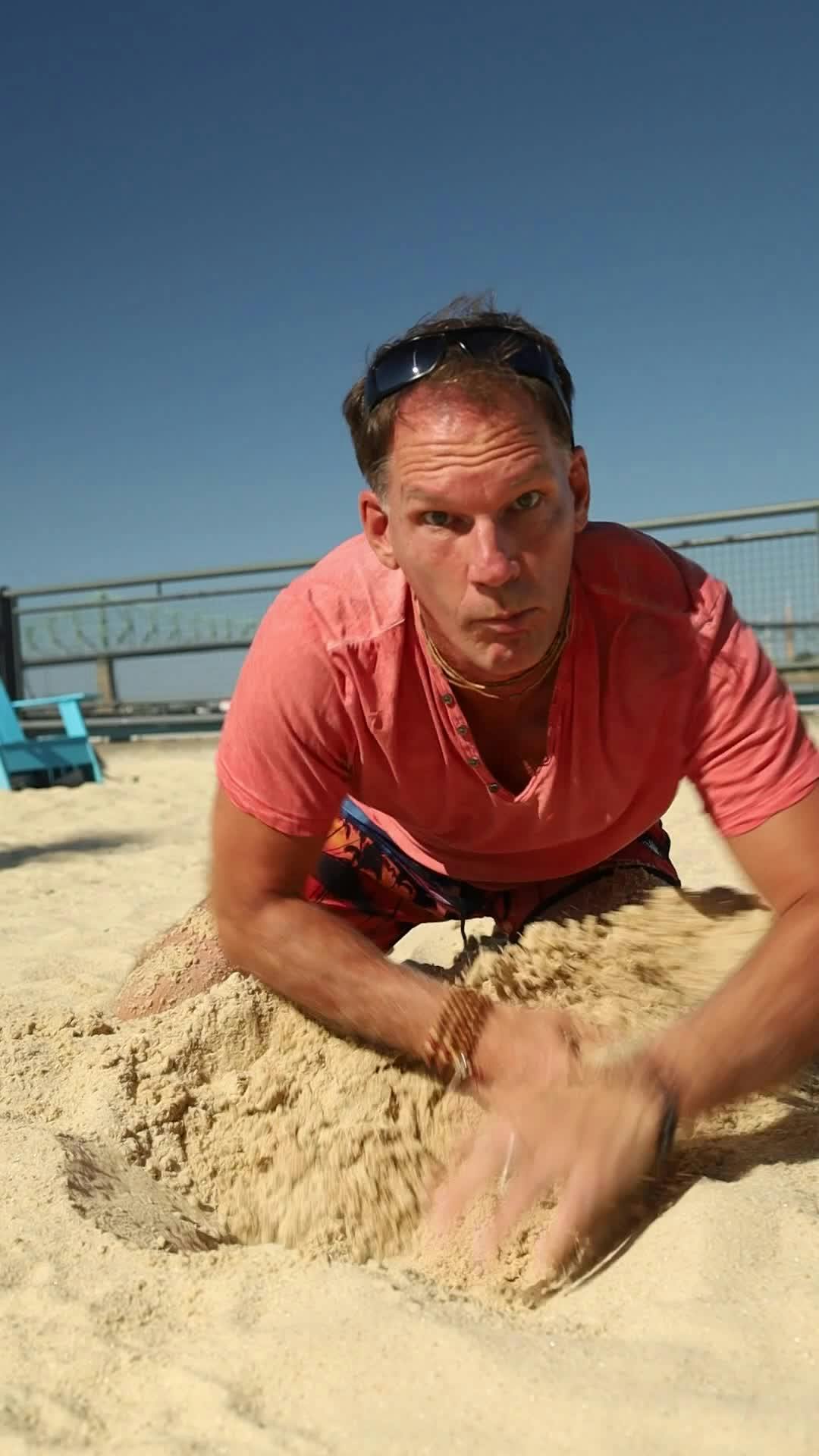 A man digging in sand at the beach Free Stock Video Footage, Royalty ...