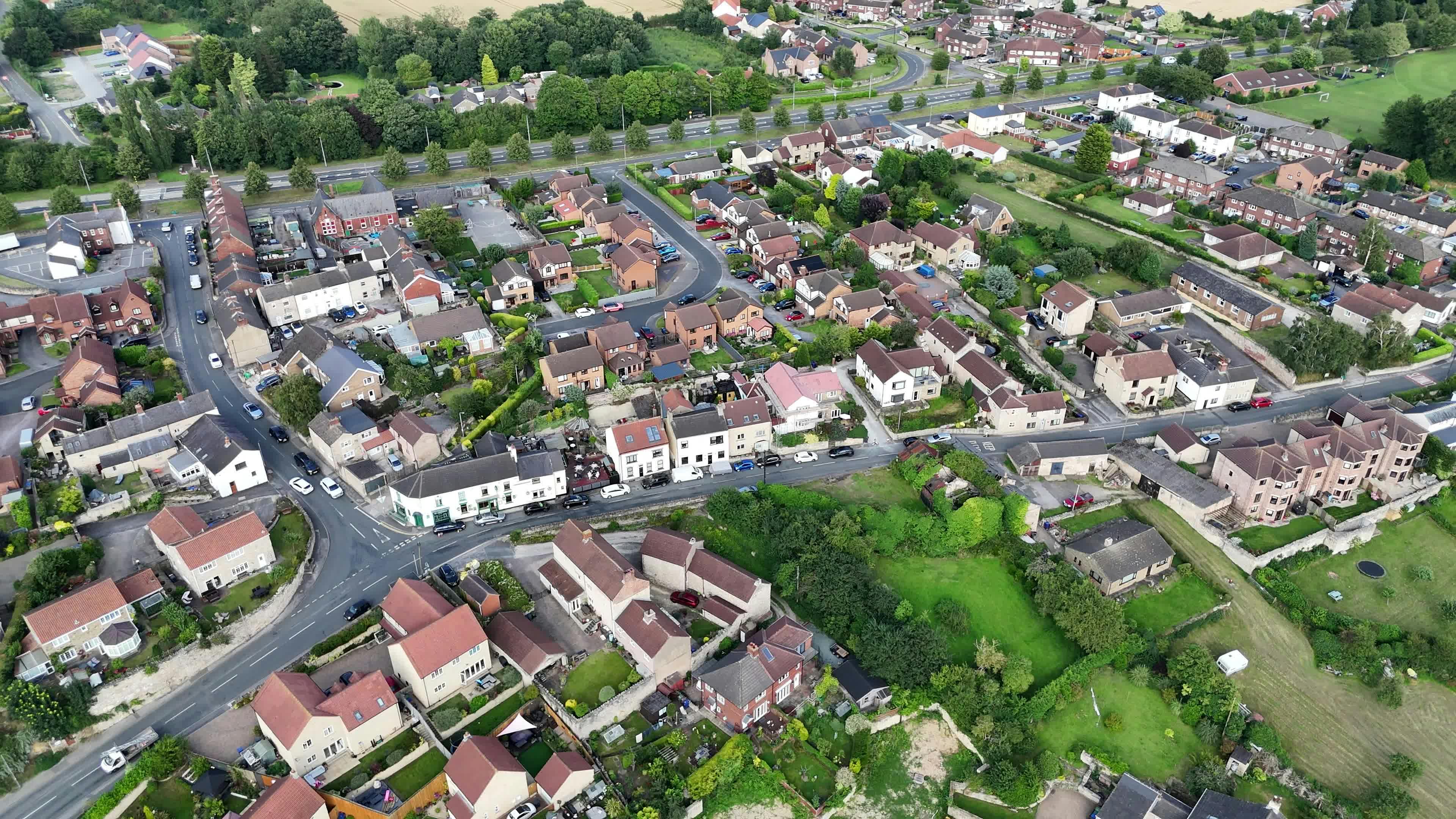 Aerial view of Fairburn Village Free Stock Video Footage, Royalty-Free ...