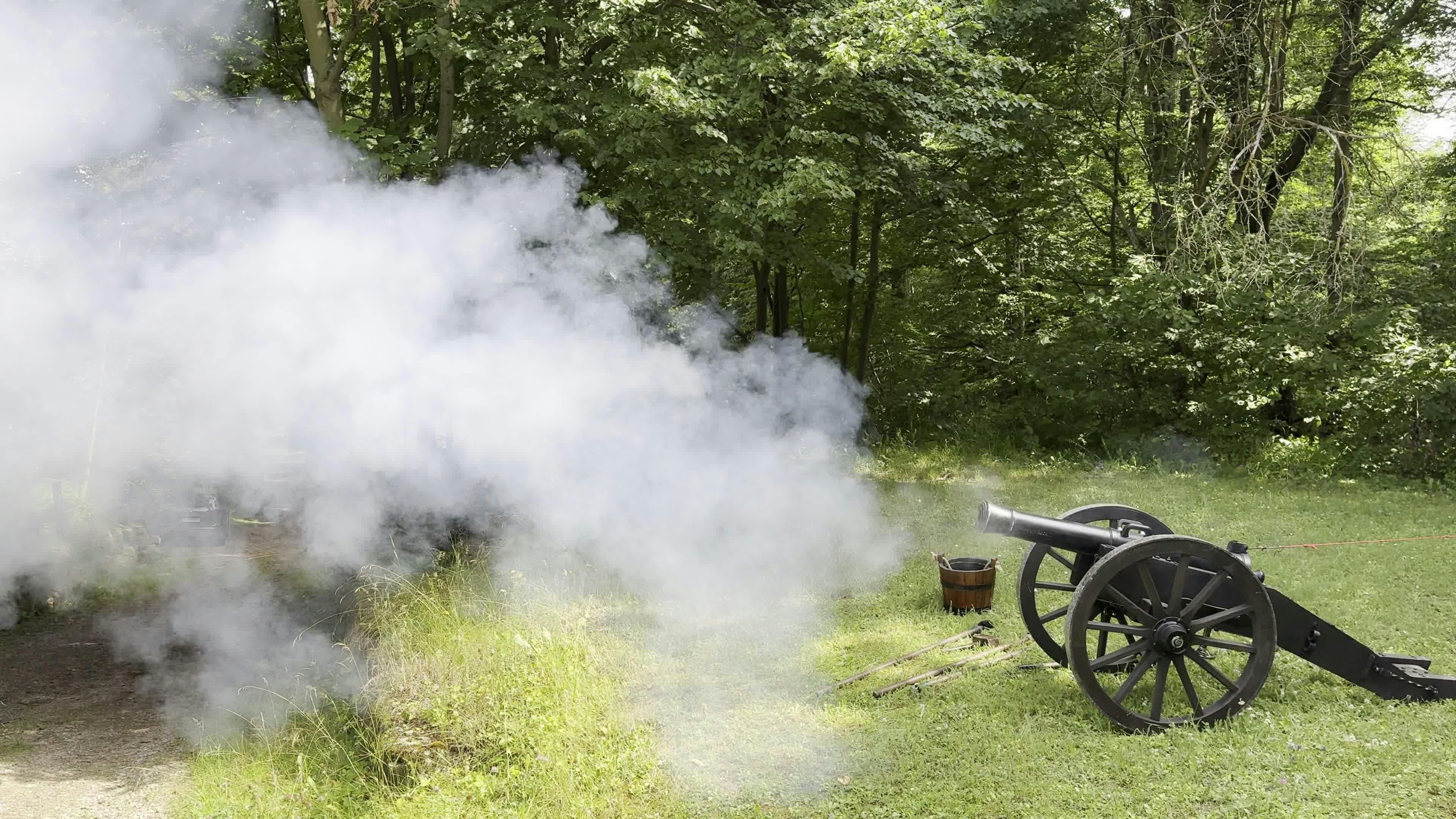 Cannon shot with smoke Free Stock Video Footage, Royalty-Free 4K & HD ...