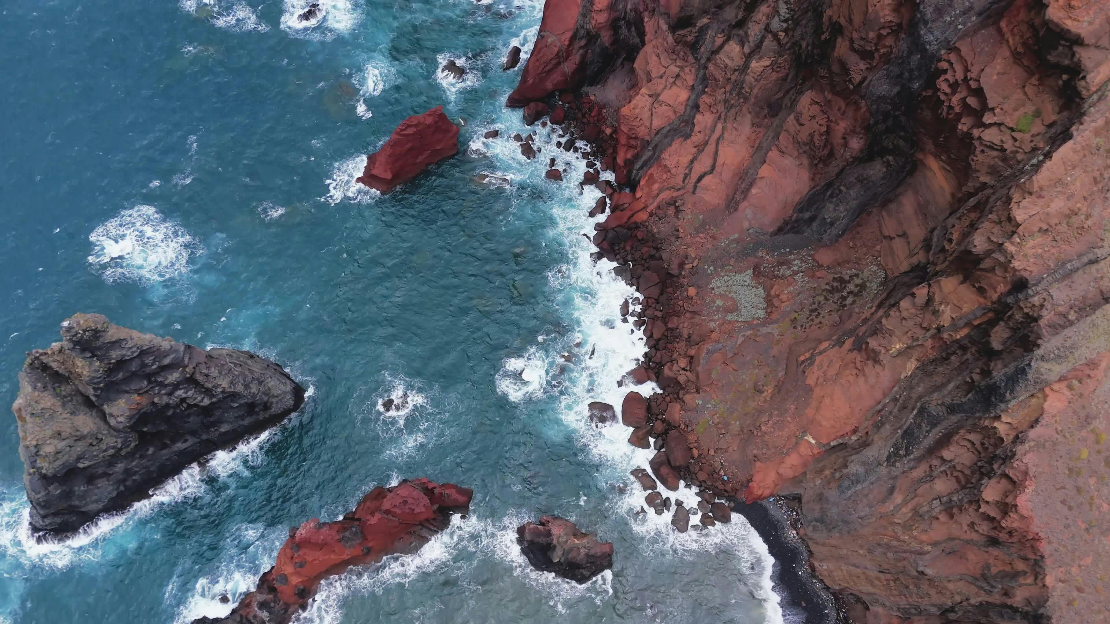 Dramatic Madeira Sea Stacks in Crystal Clear Waters Free Stock Video ...