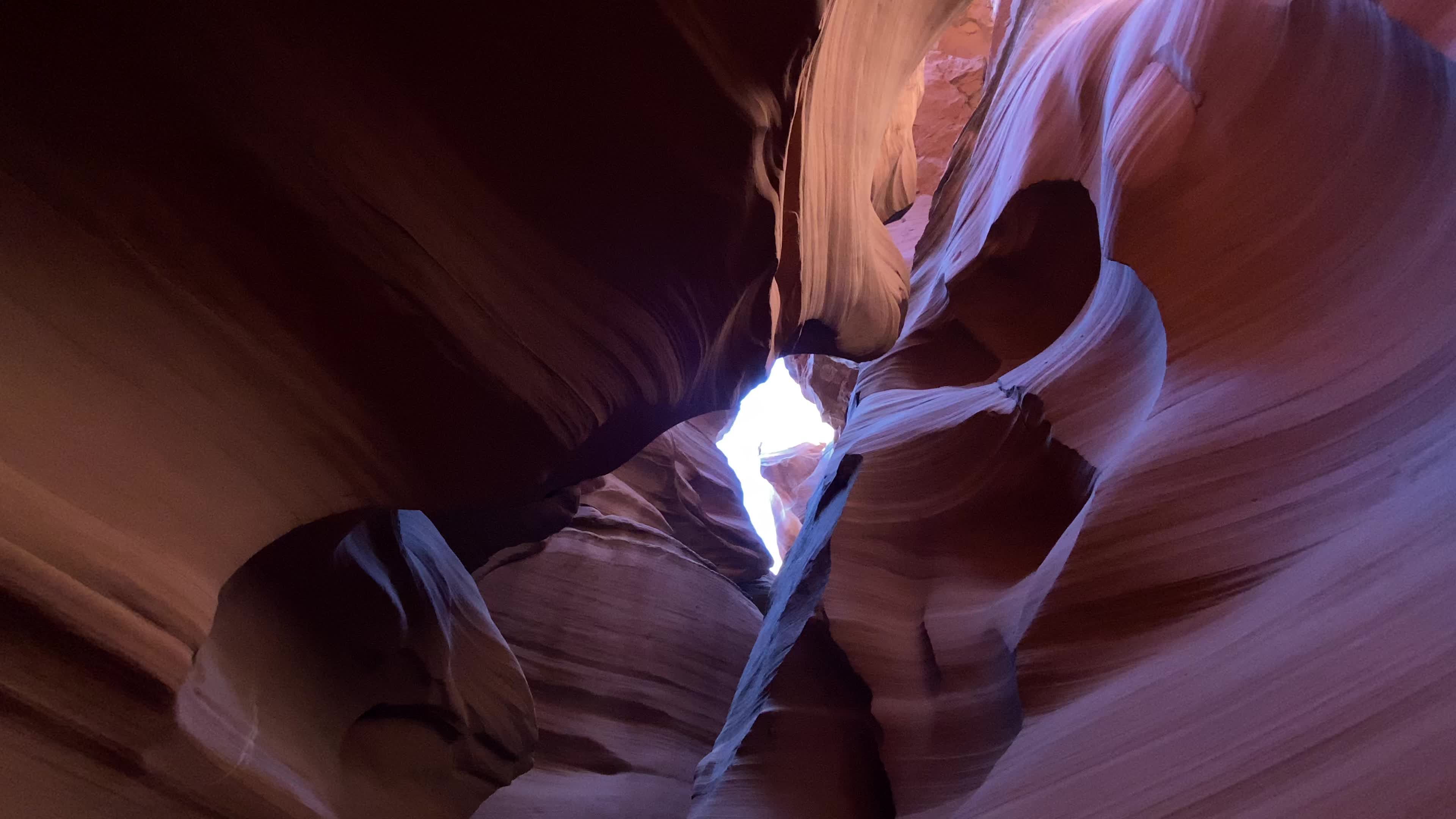A view of the inside of a narrow canyon Free Stock Video Footage ...