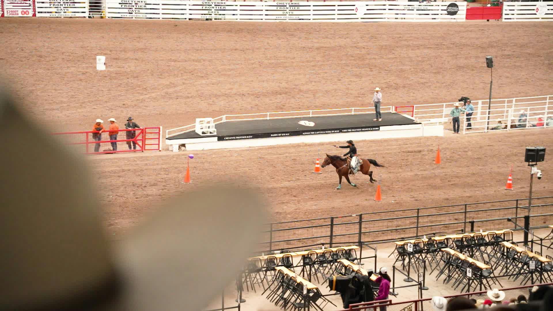 A person riding a horse through an obstacle course Free Stock Video ...