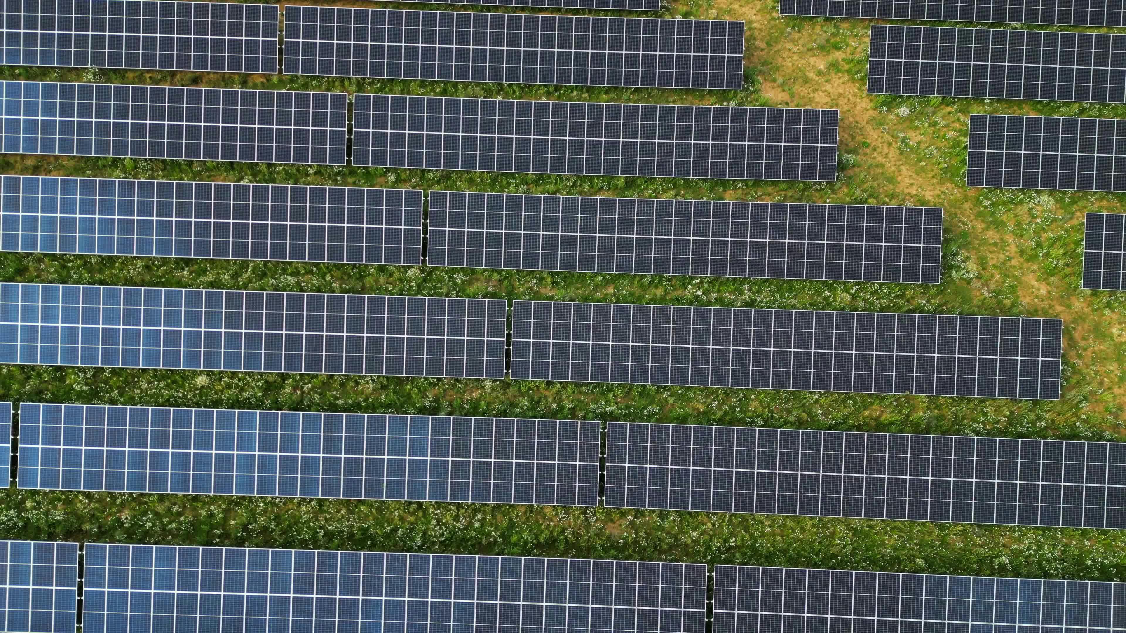 Solar Array Aerial: Sustainable Energy from Above Free Stock Video ...