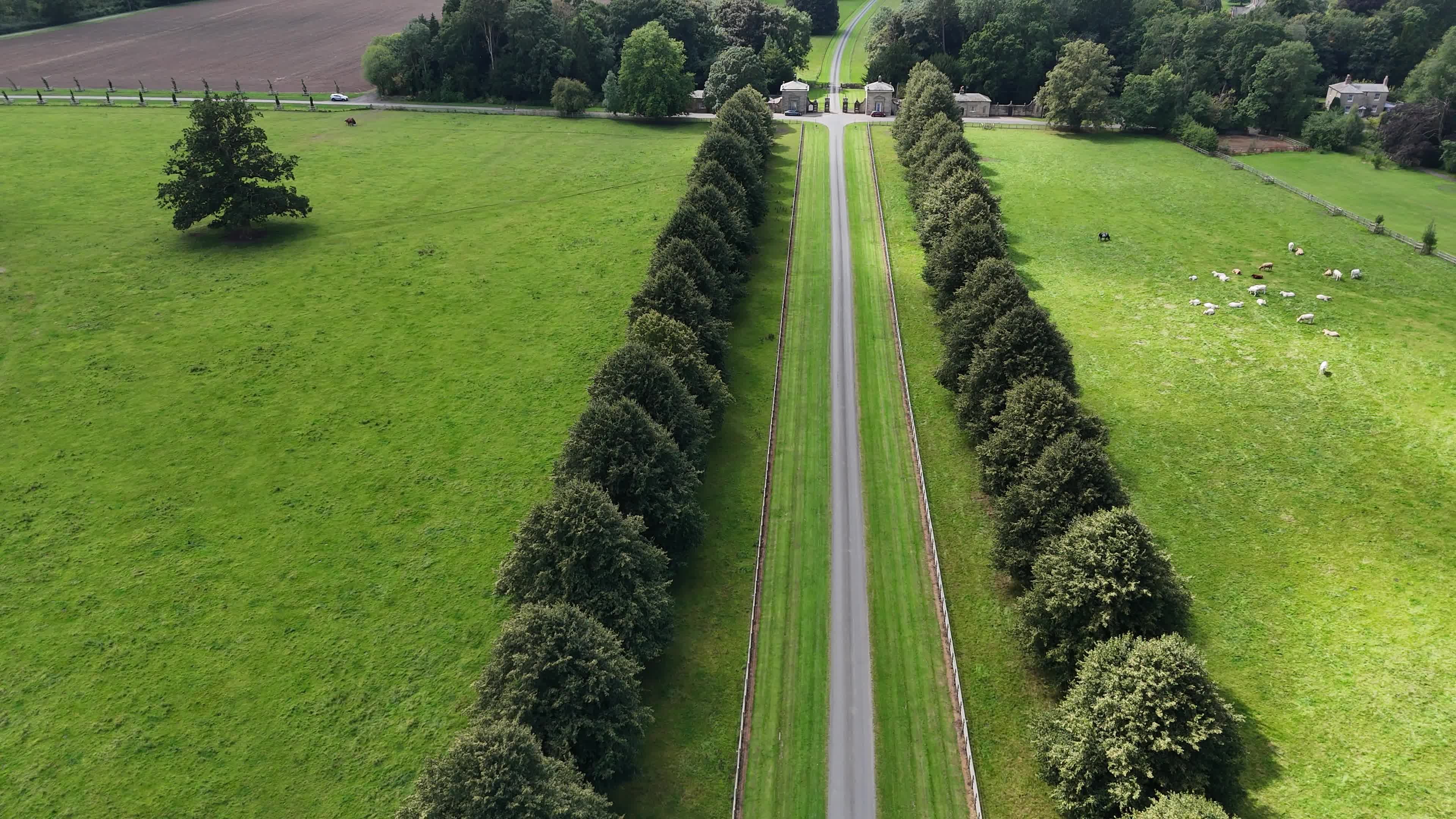 An aerial view of a large country estate Free Stock Video Footage ...