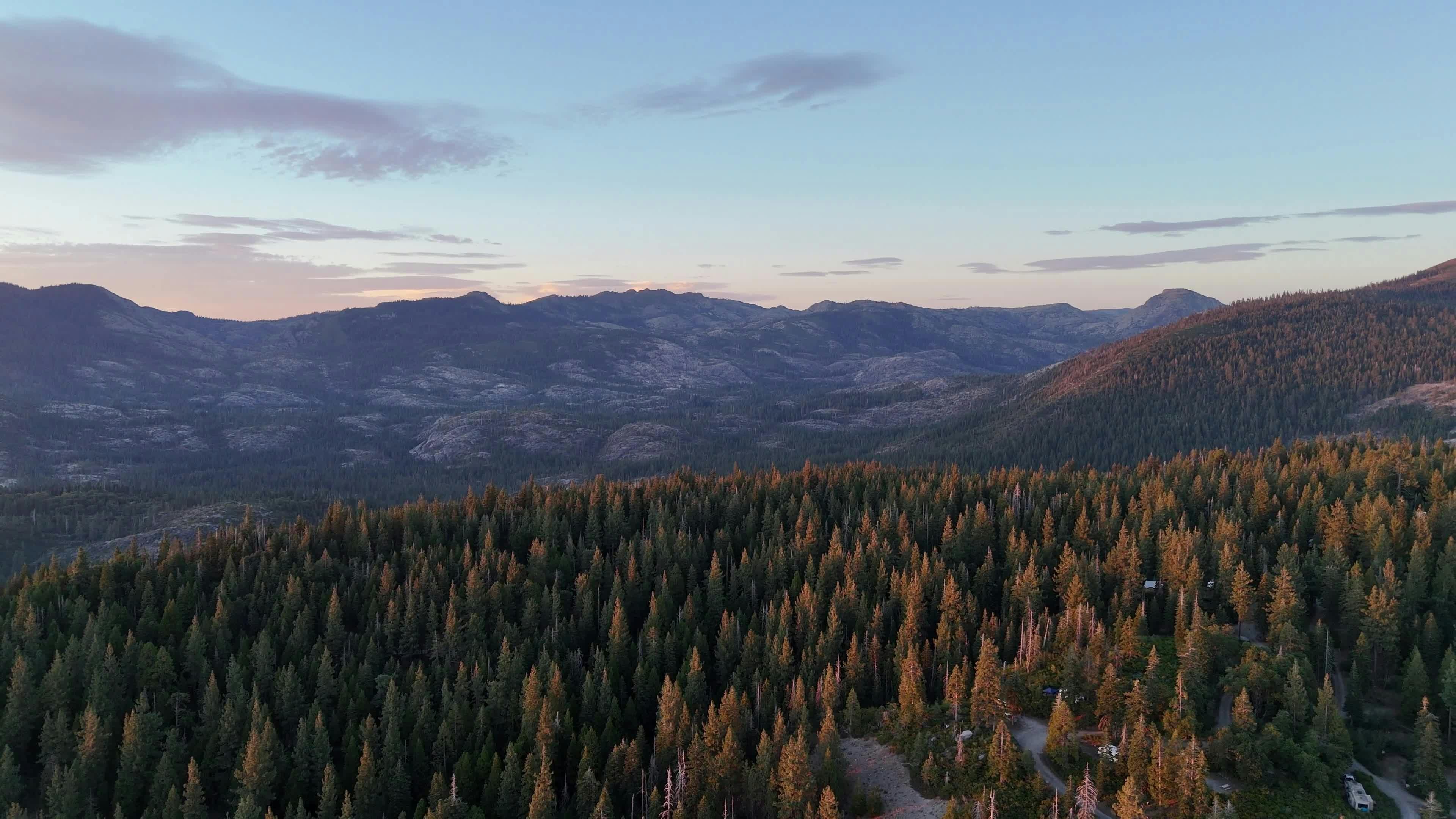 Aerial view of a forested mountain range Free Stock Video Footage ...