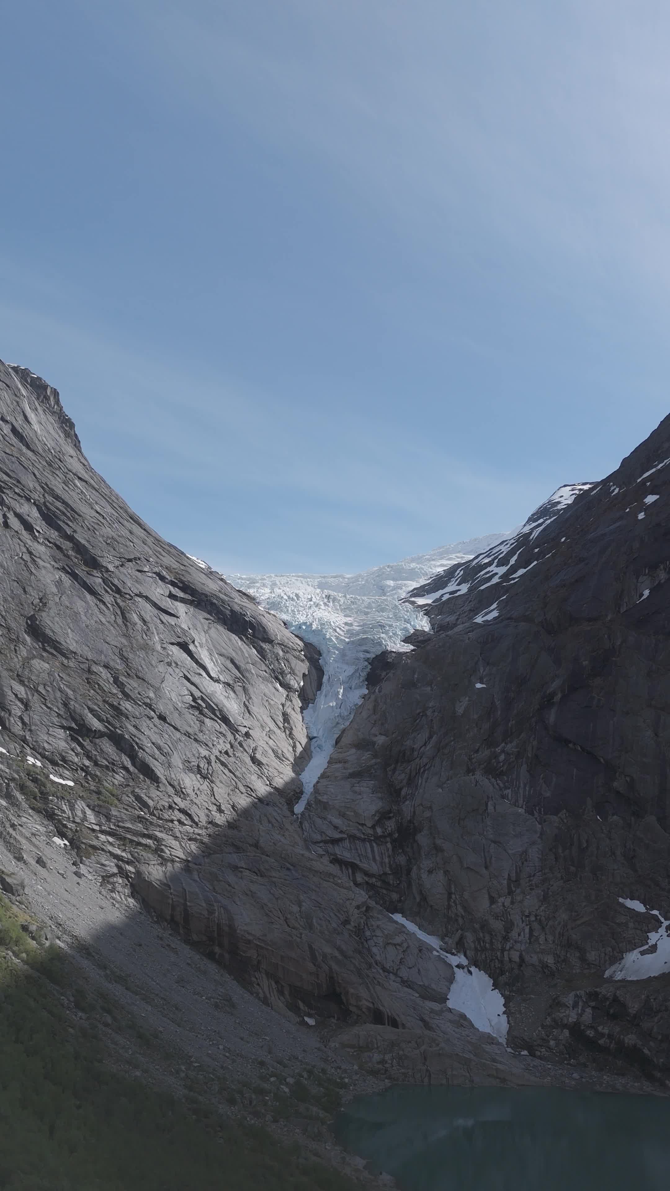 Briksdal Glacier Free Stock Video Footage, Royalty-Free 4K & HD Video Clip