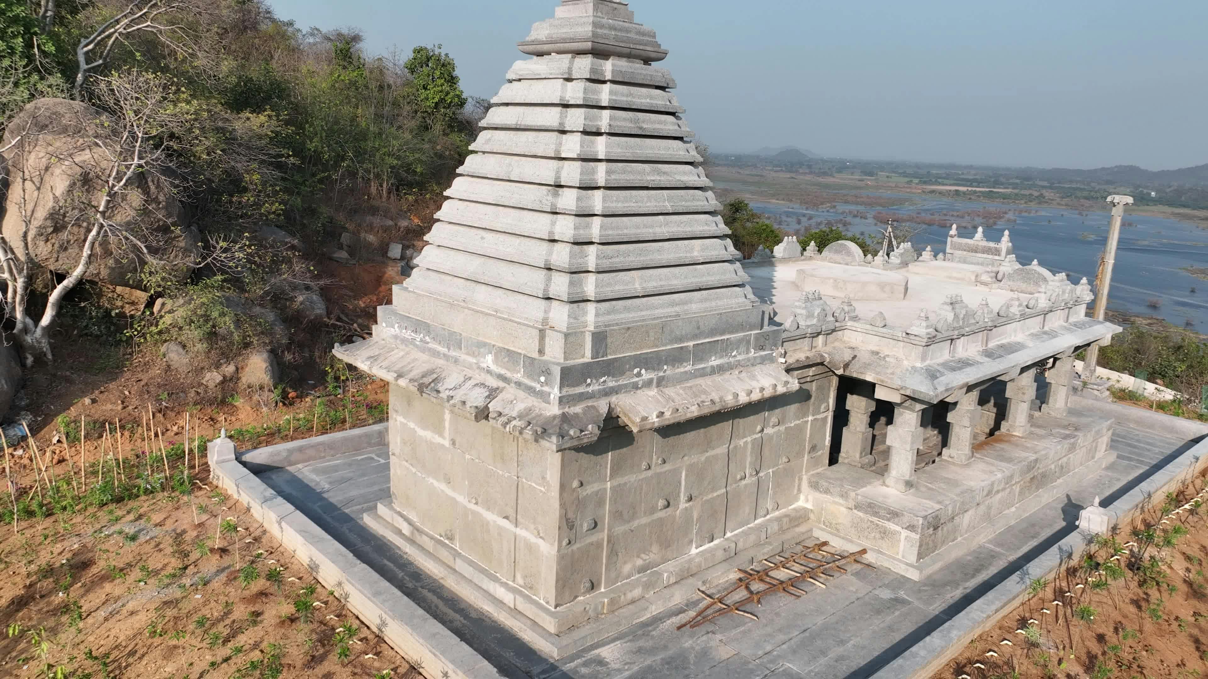 Aerial View of Siddeshwara Temple in Telangana Free Stock Video Footage ...