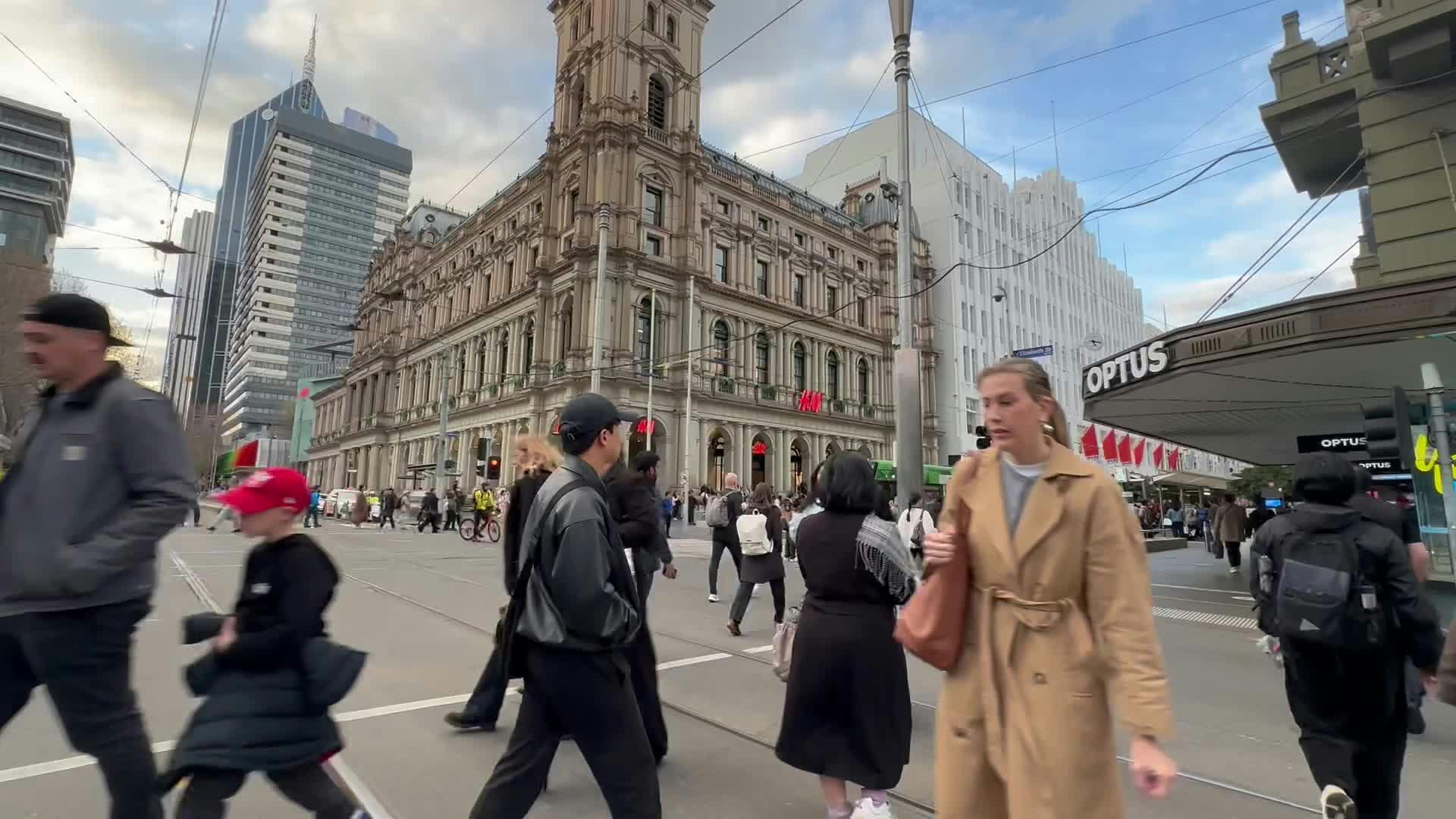 A google street view of a busy city street Free Stock Video Footage ...