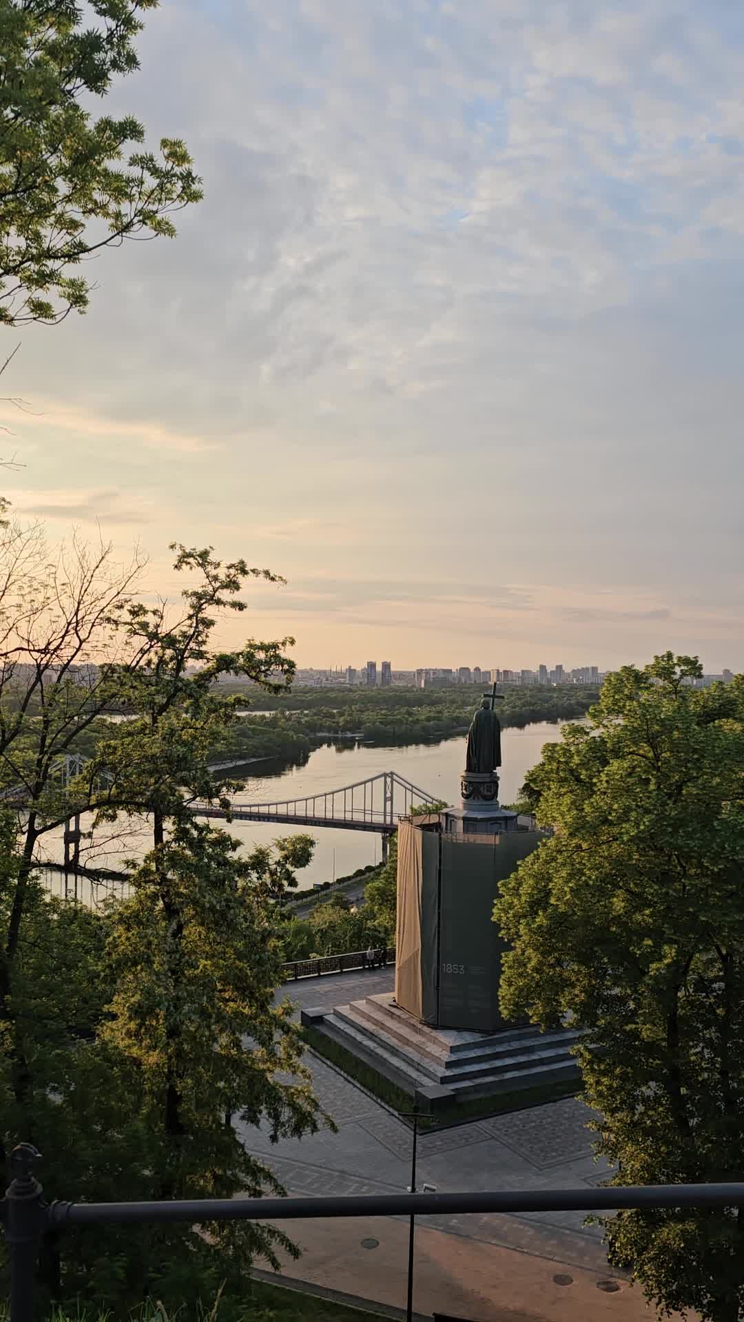 A view of a park and river from a balcony Free Stock Video Footage ...