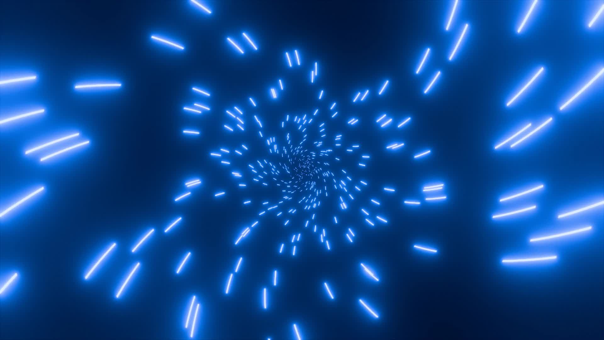 Dynamic Blue Light Streaks Tunnel Animation Free Stock Video Footage ...