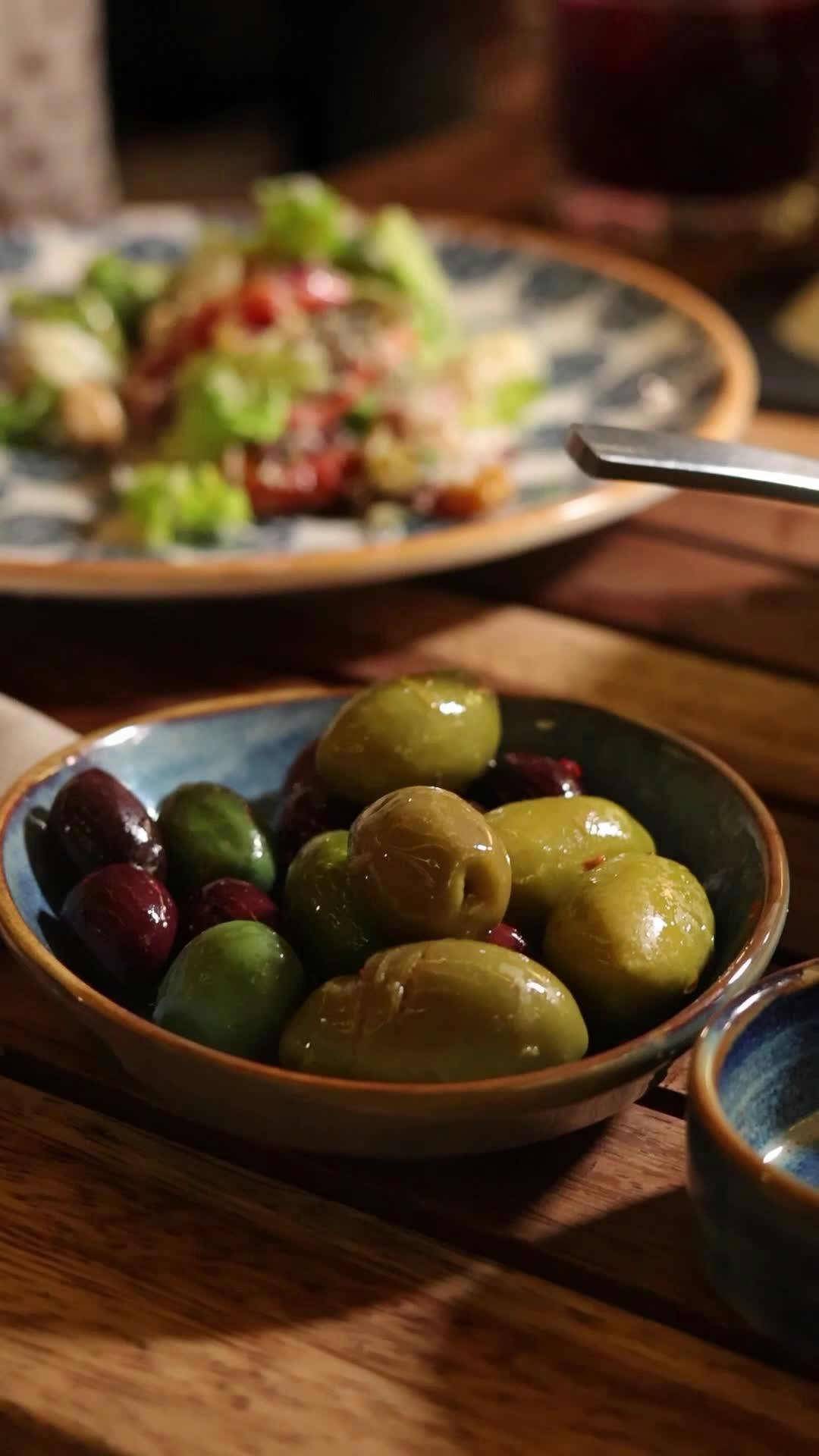 A plate of olives and a glass of wine Free Stock Video Footage, Royalty ...