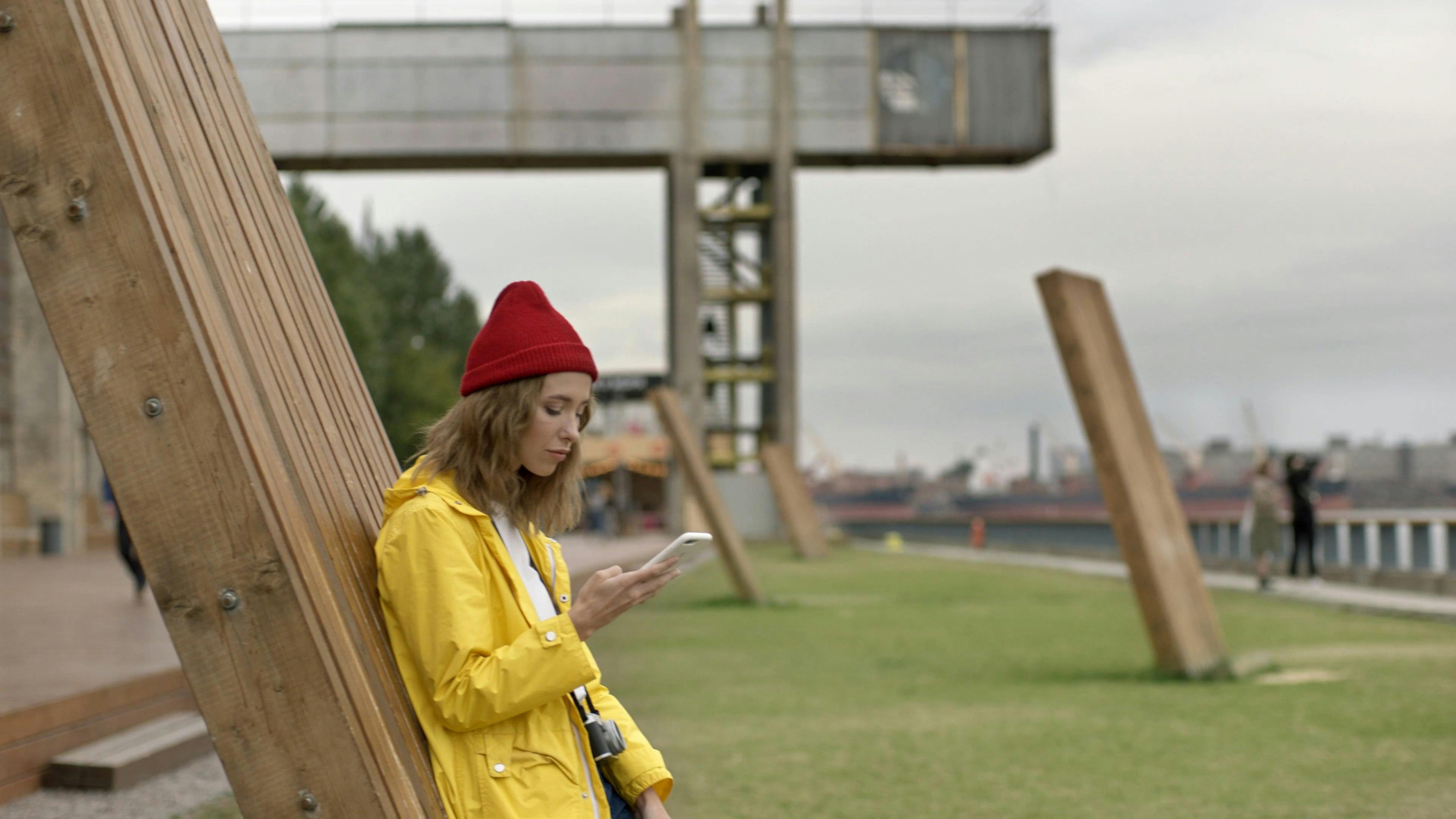 Woman Walking Freely And Happy On The Street Free Stock Video Footage ...