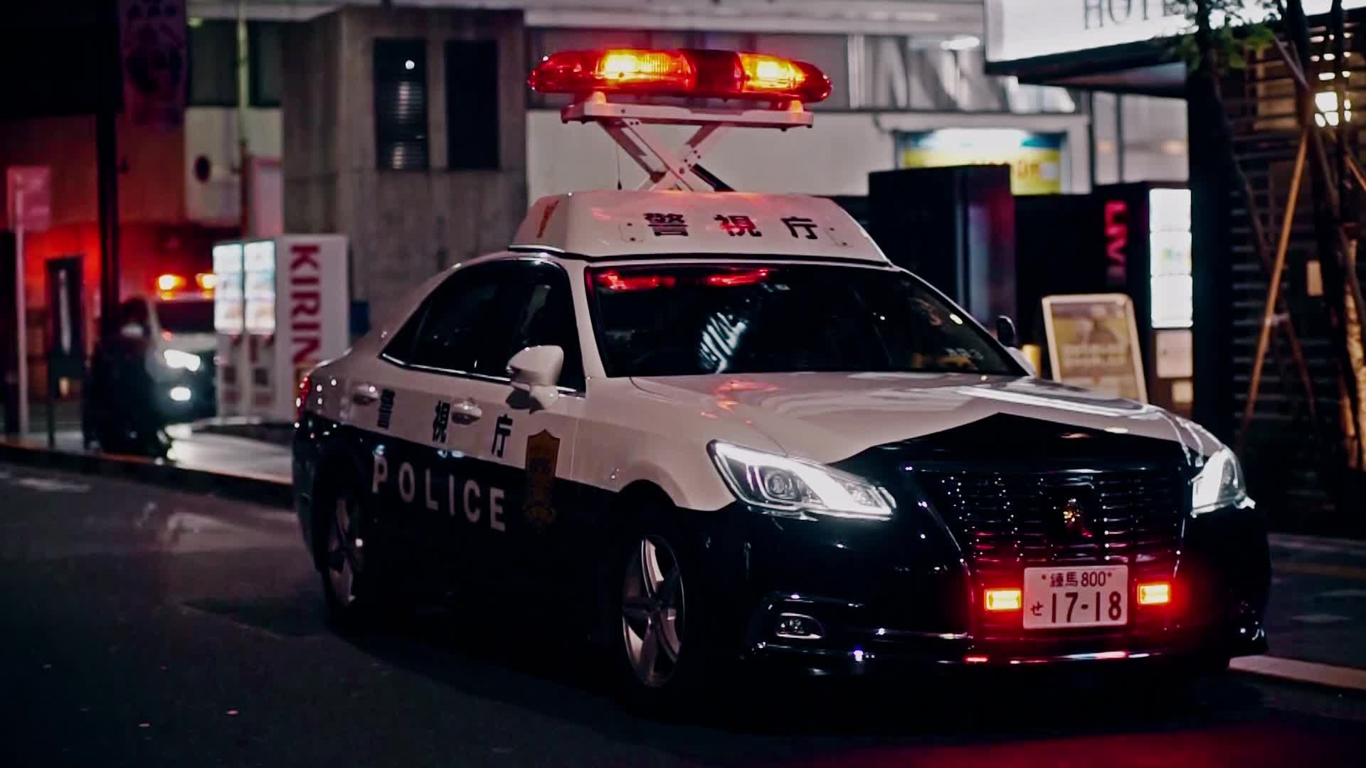 Japan police car on the street Free Stock Video Footage, Royalty-Free ...