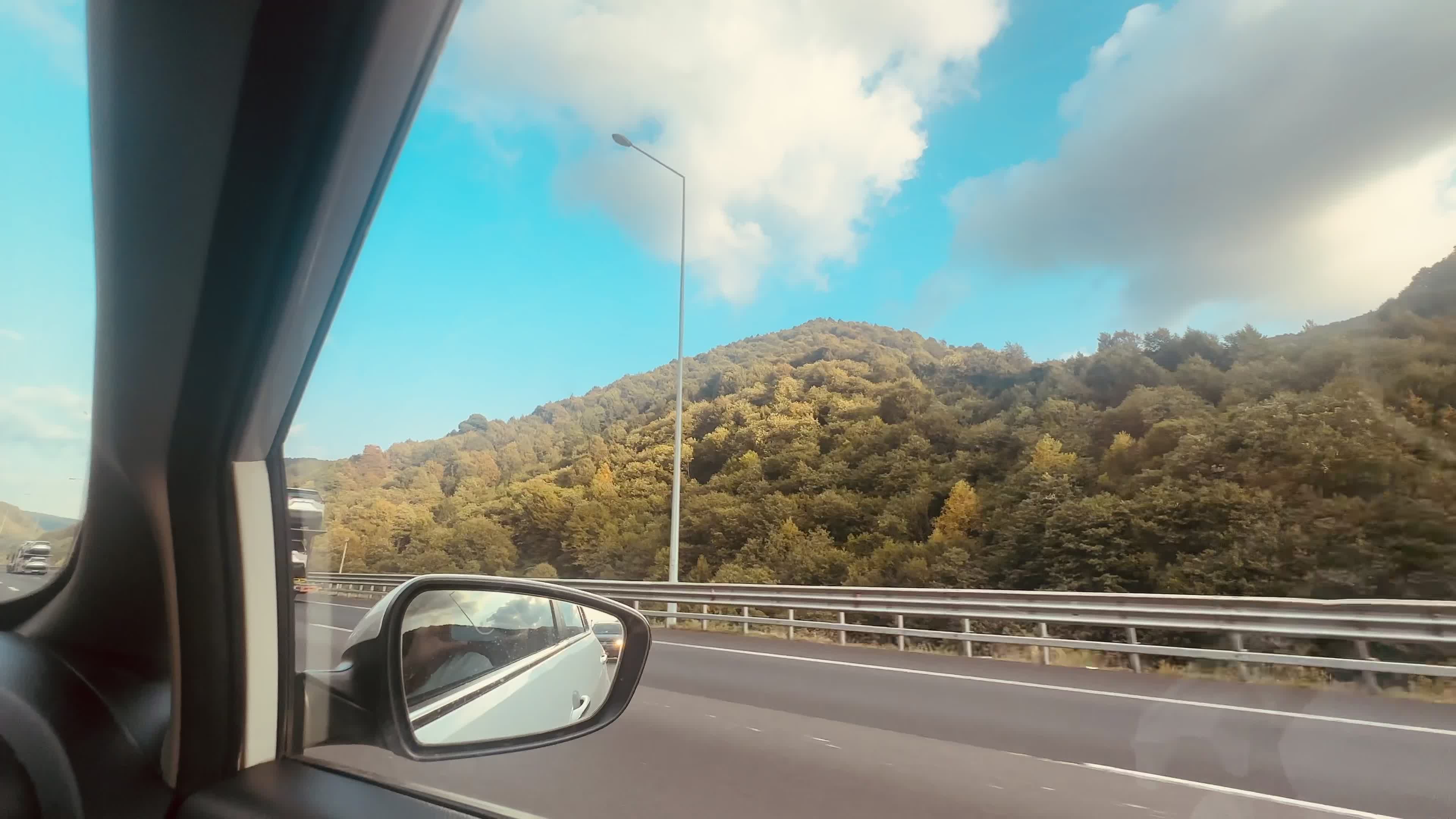 A view from inside a car looking at the road Free Stock Video Footage ...