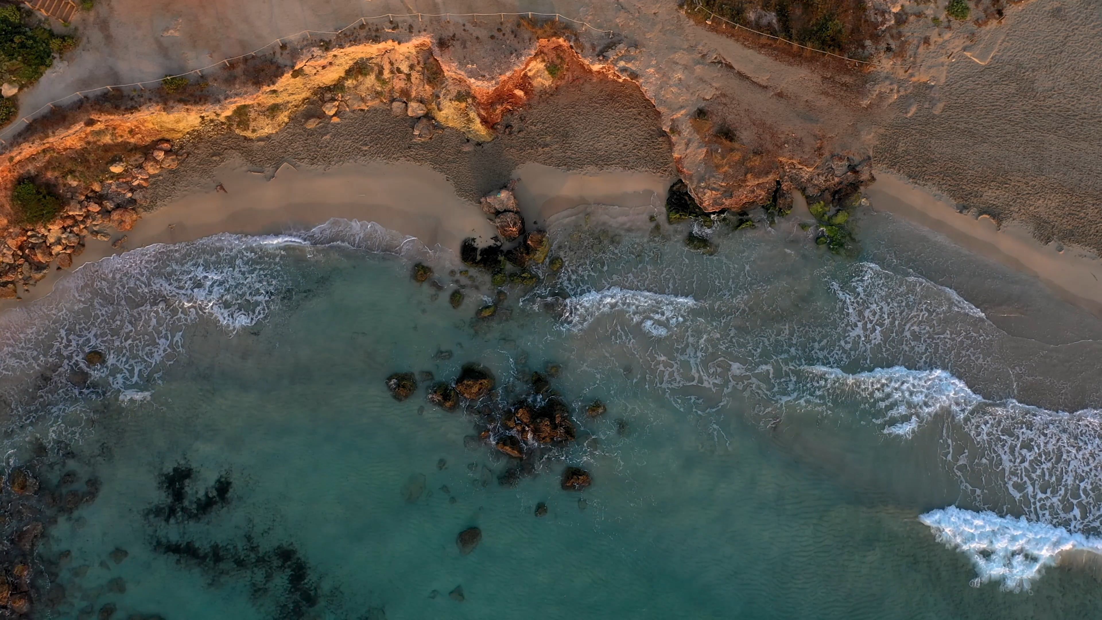 Waves Reaching A Seashore · Free Stock Video