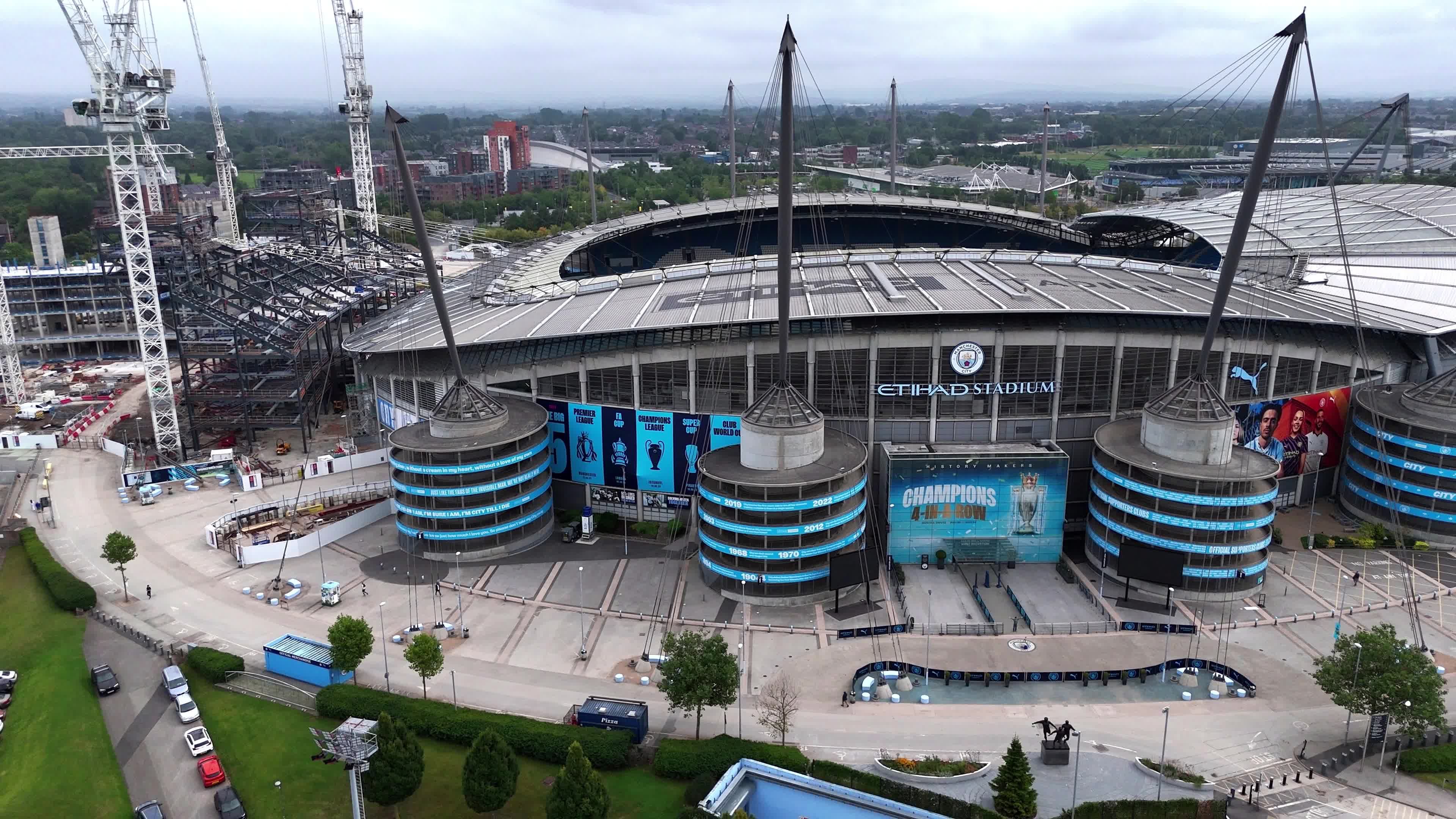 Drone Footage of a Stadium Free Stock Video Footage, Royalty-Free 4K ...