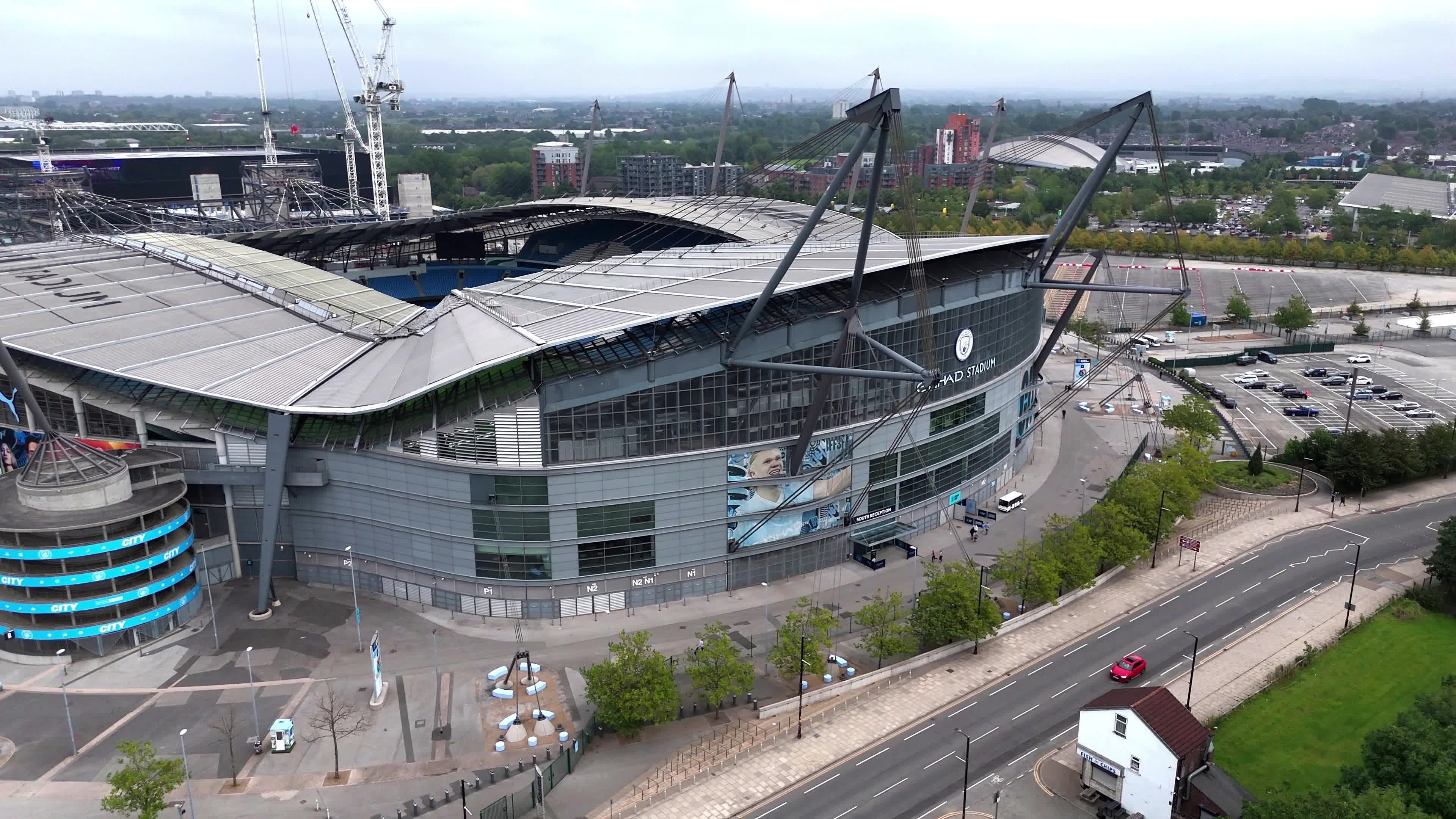 Drone flight over Etihad Stadium Free Stock Video Footage, Royalty-Free ...