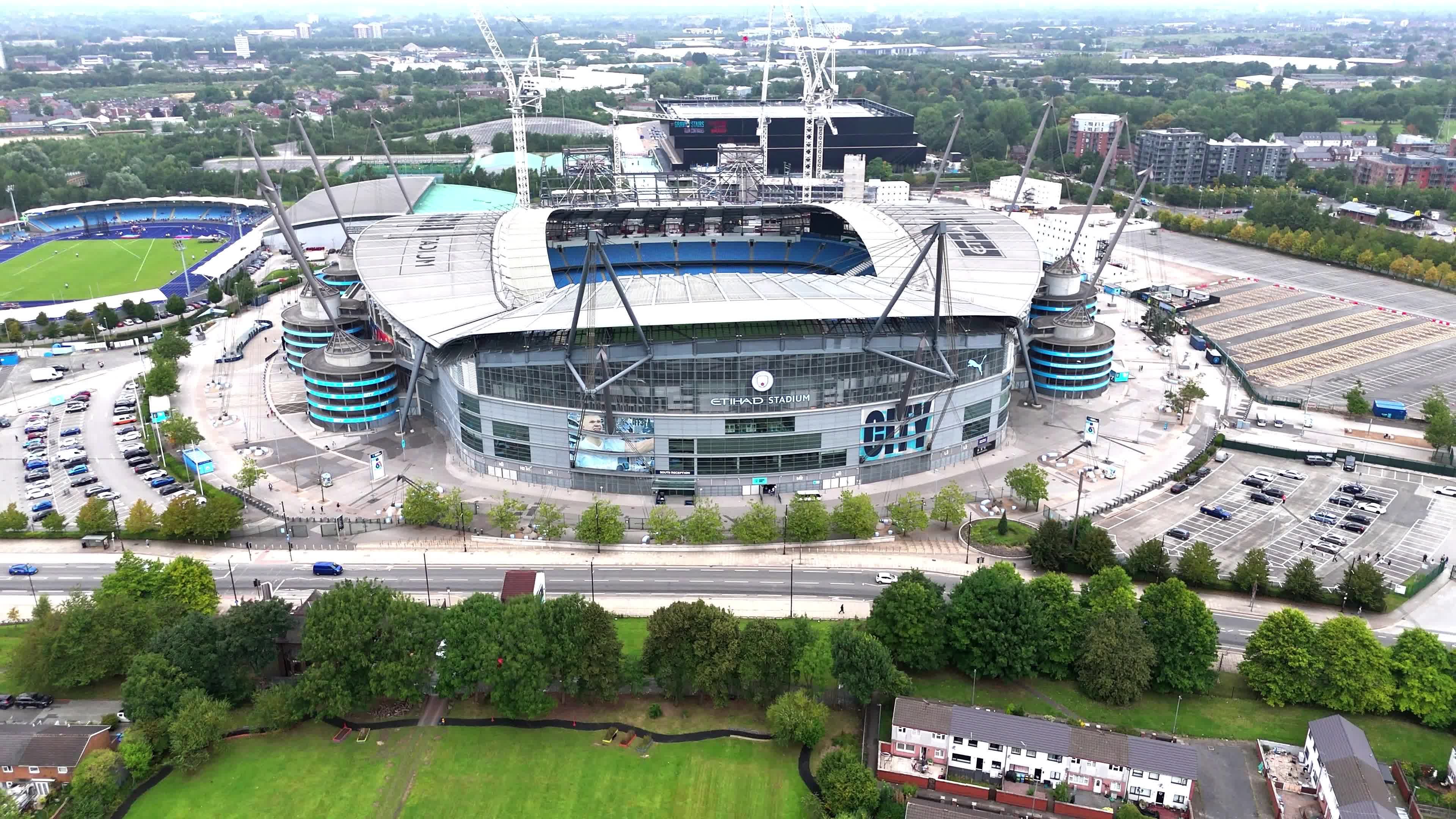 Drone flight over Etihad Stadium Free Stock Video Footage, Royalty-Free ...