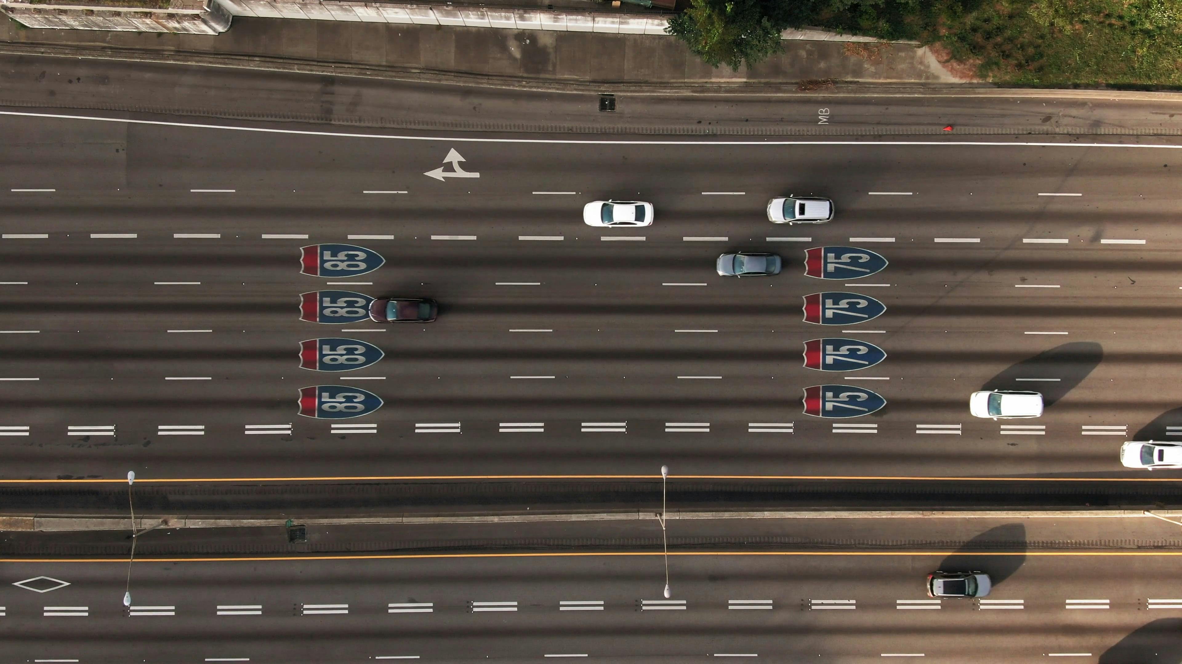 Cars Travelling On A Multi Lane Highway · Free Stock Video