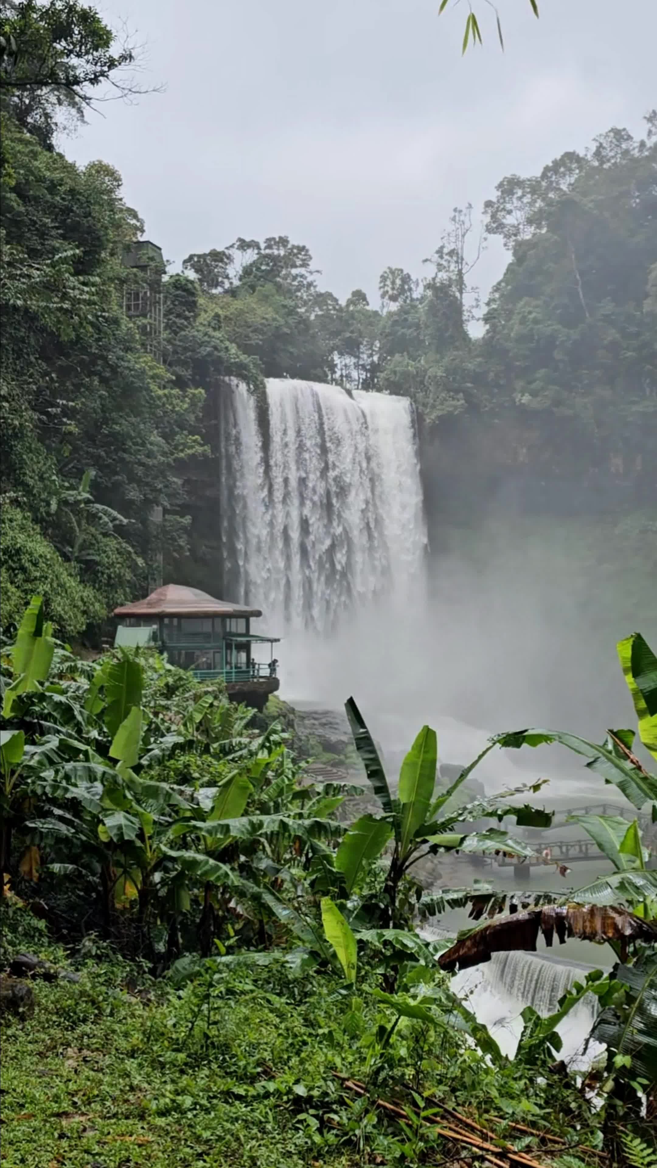 Beautiful waterfall seen from afar Free Stock Video Footage, Royalty ...