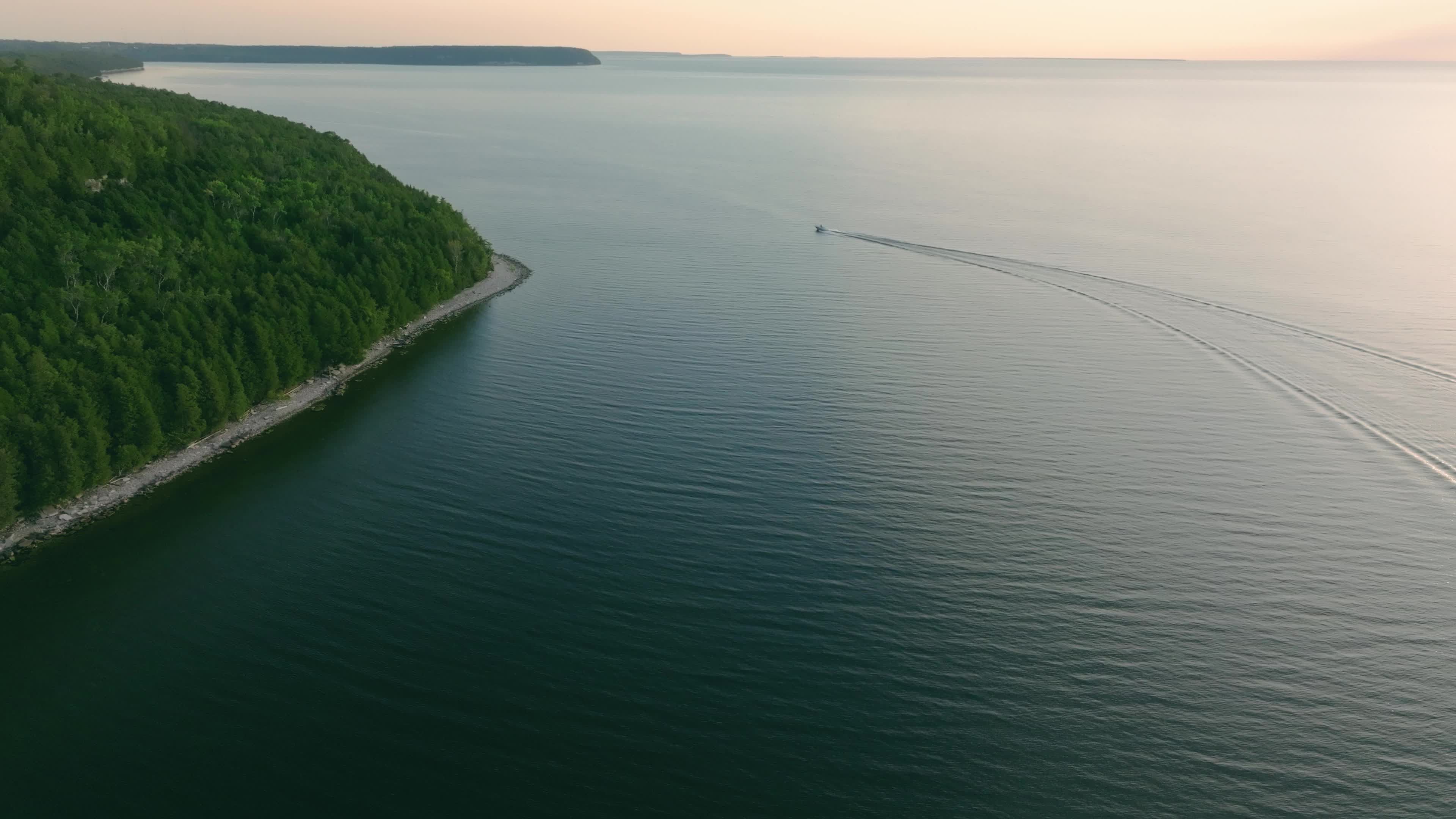 Boat on a calm Lake Michigan Free Stock Video Footage, Royalty-Free 4K ...