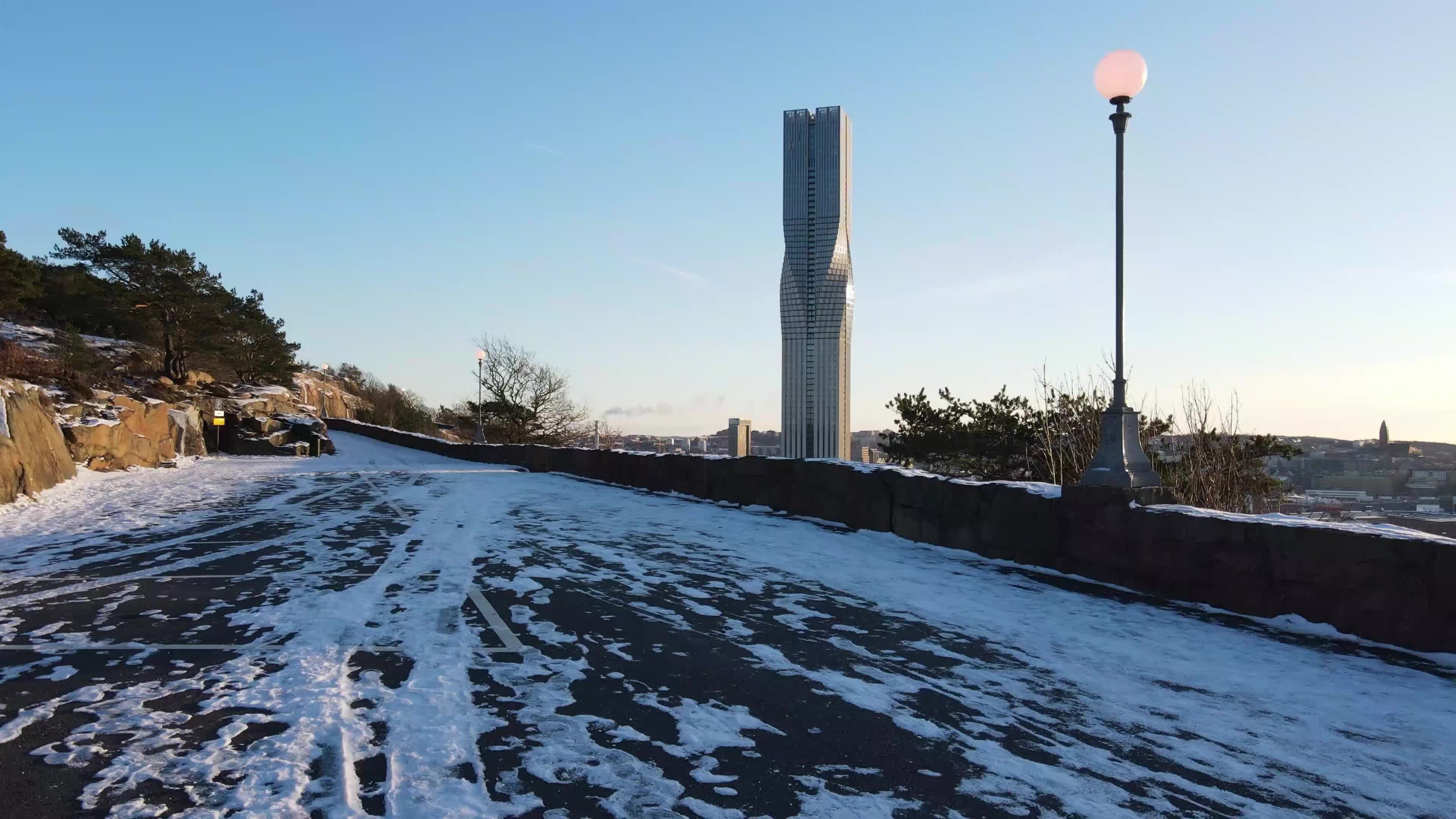 Snowy Landscape with Iconic Halifax Tower Free Stock Video Footage ...