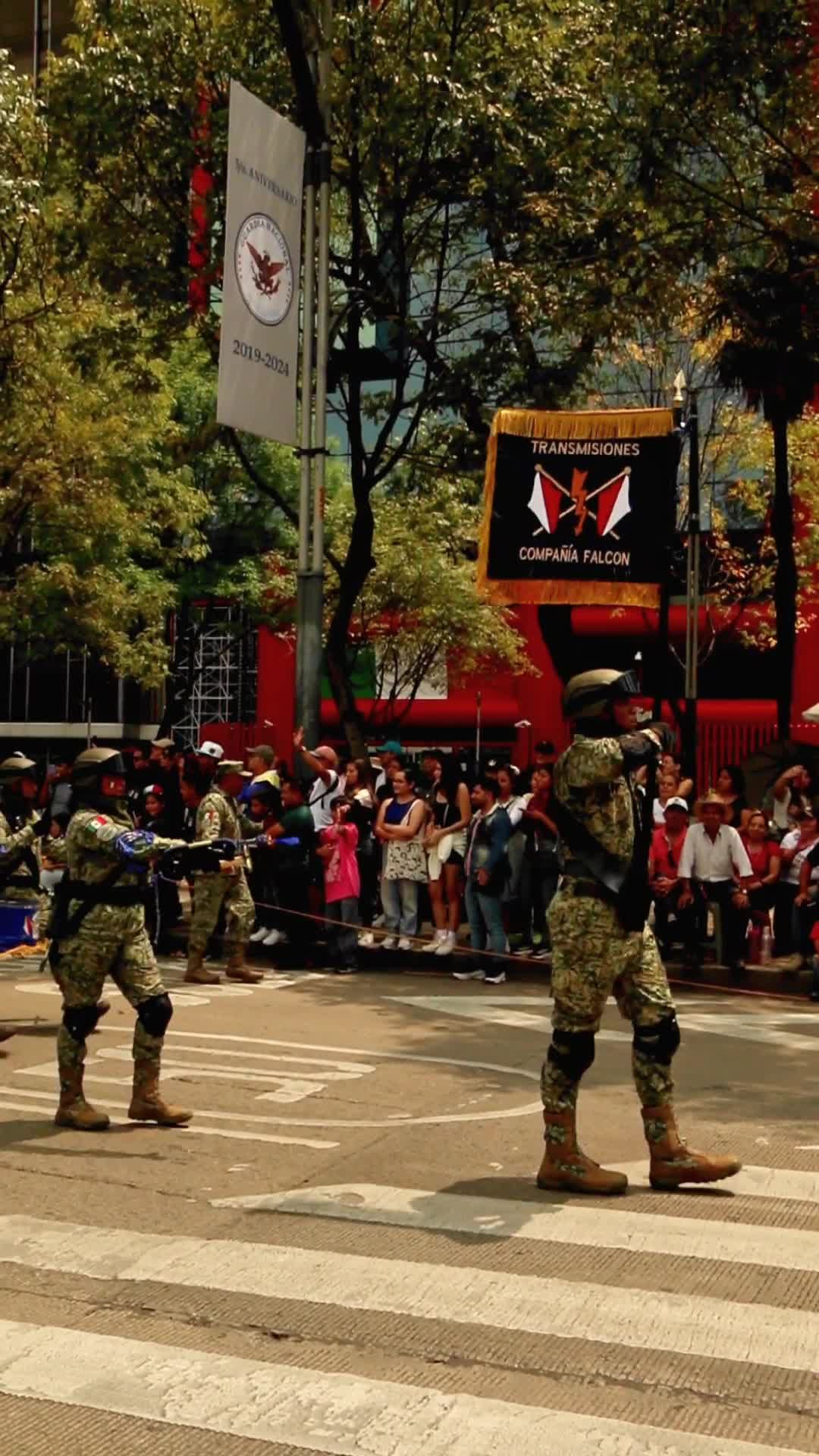 Military Parade in Busy Urban Street Free Stock Video Footage, Royalty ...