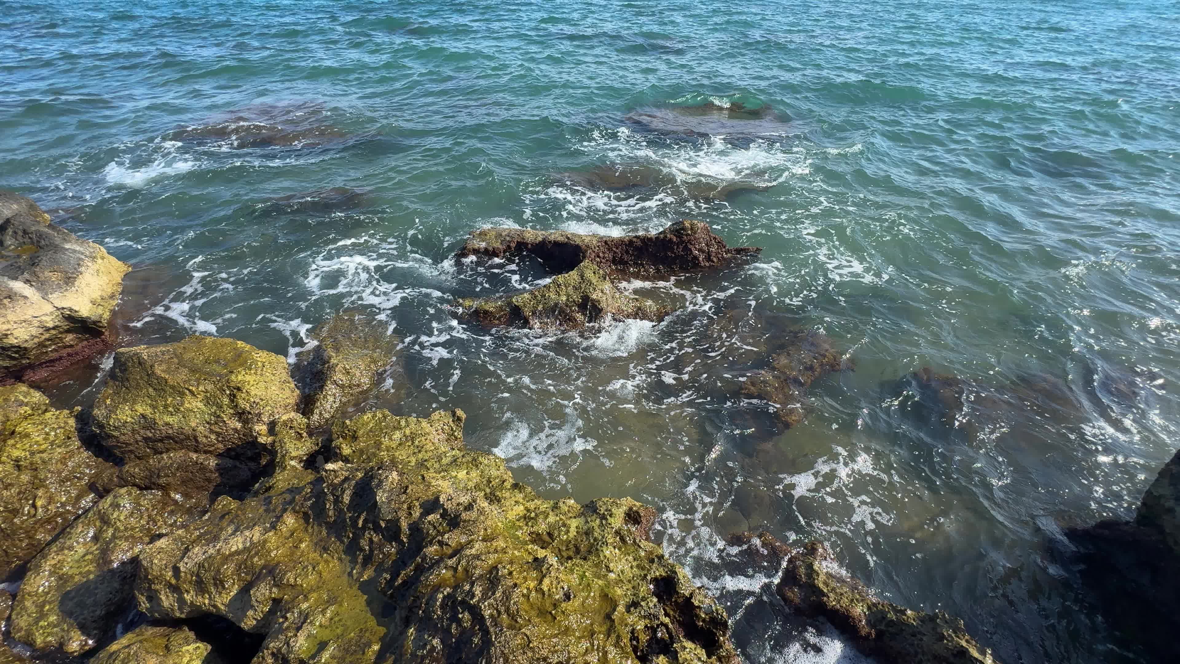 Scenic Rocky Coastal Waters During Daytime Free Stock Video Footage ...