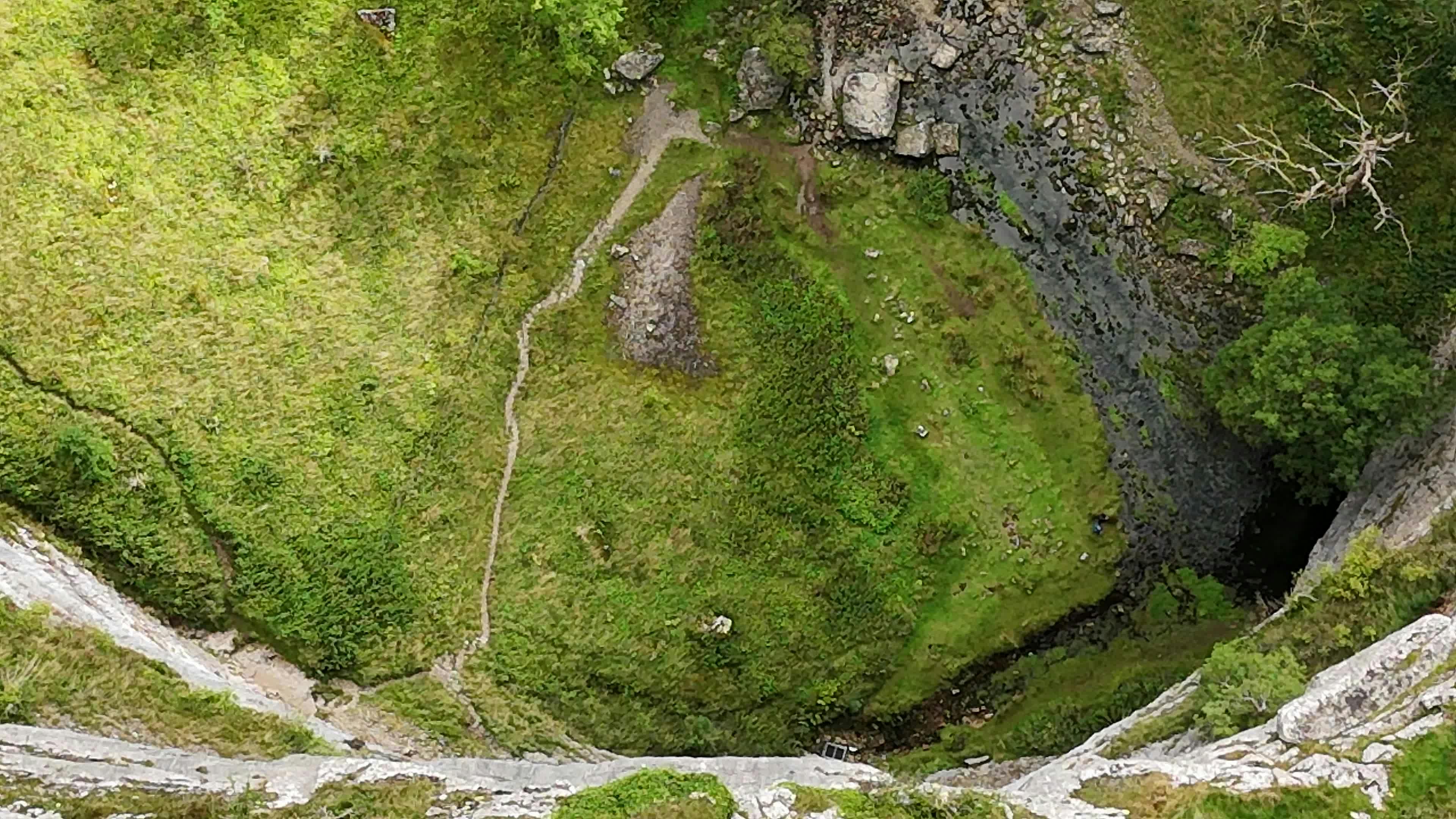 Aerial View of Lush Green Ravine Landscape Free Stock Video Footage ...