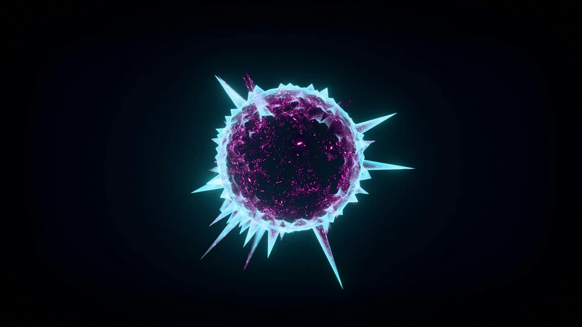 Futuristic Abstract Neon Particle Animation Free Stock Video Footage ...