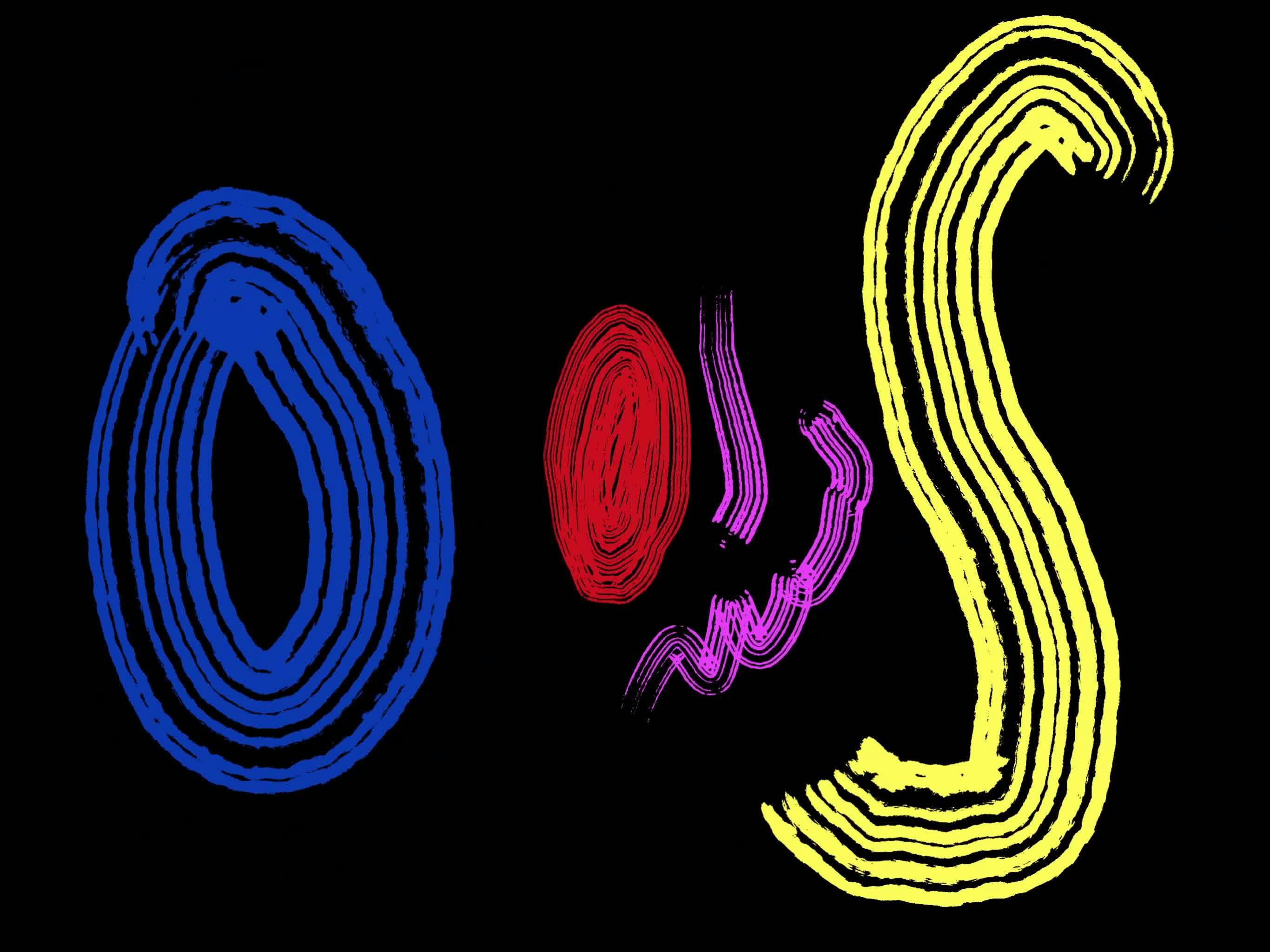 Vibrant Abstract Animation with Dynamic Shapes Free Stock Video Footage ...