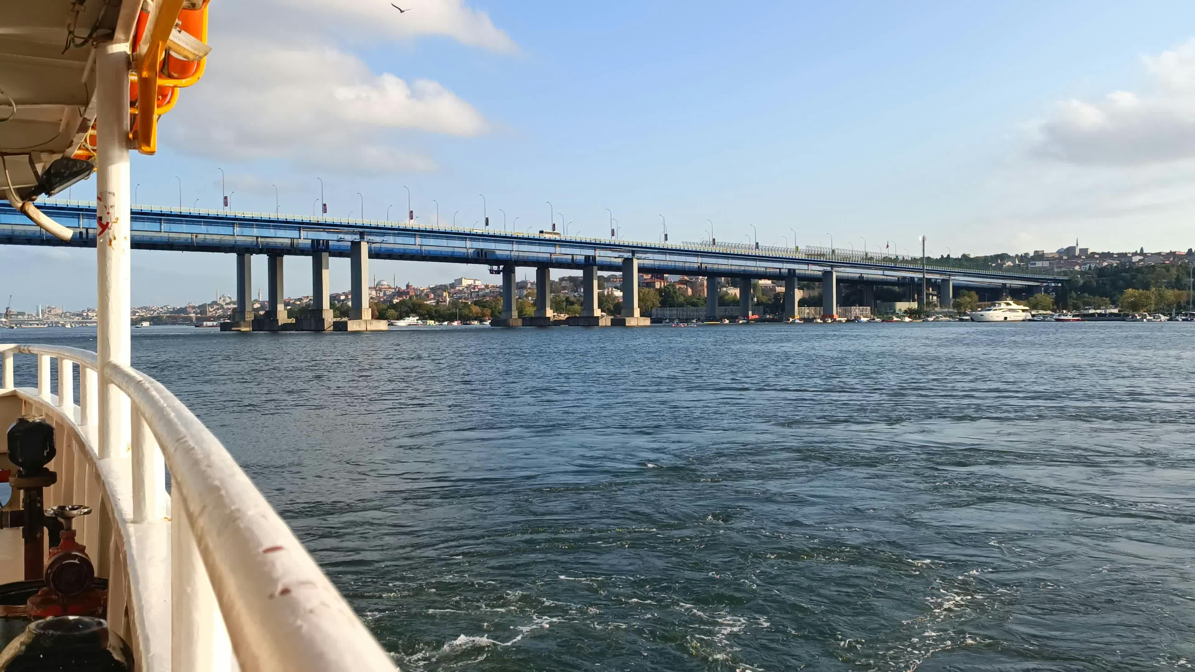 Bosphorus View of Haliç Bridge in Istanbul Free Stock Video Footage ...