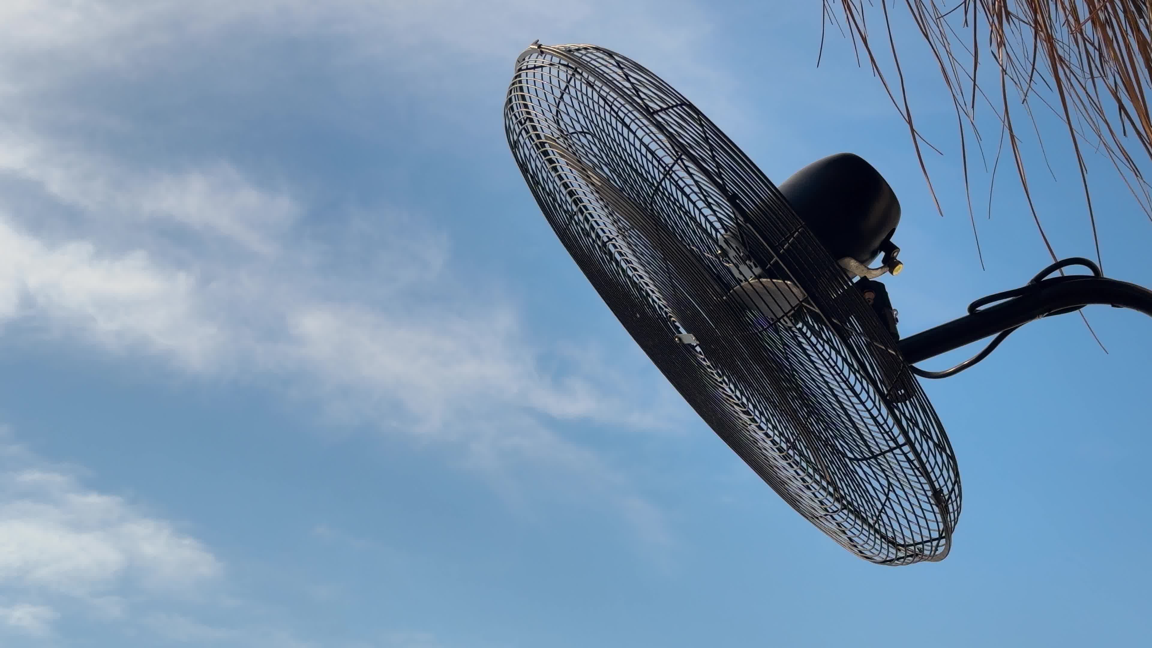 Outdoor Electric Fan Against Blue Sky Free Stock Video Footage, Royalty ...