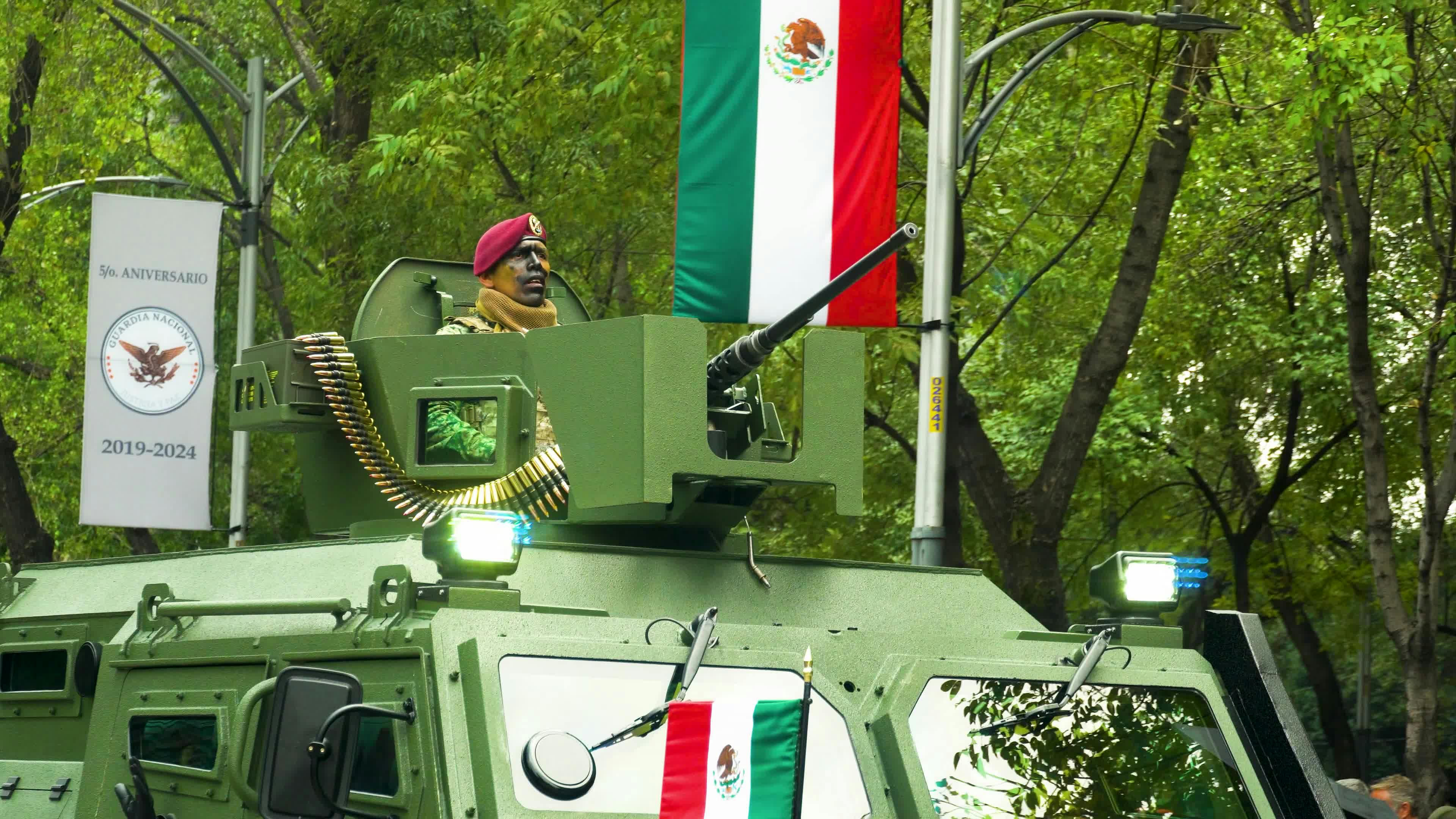 Mexican Military Parade with Armored Vehicles Free Stock Video Footage ...