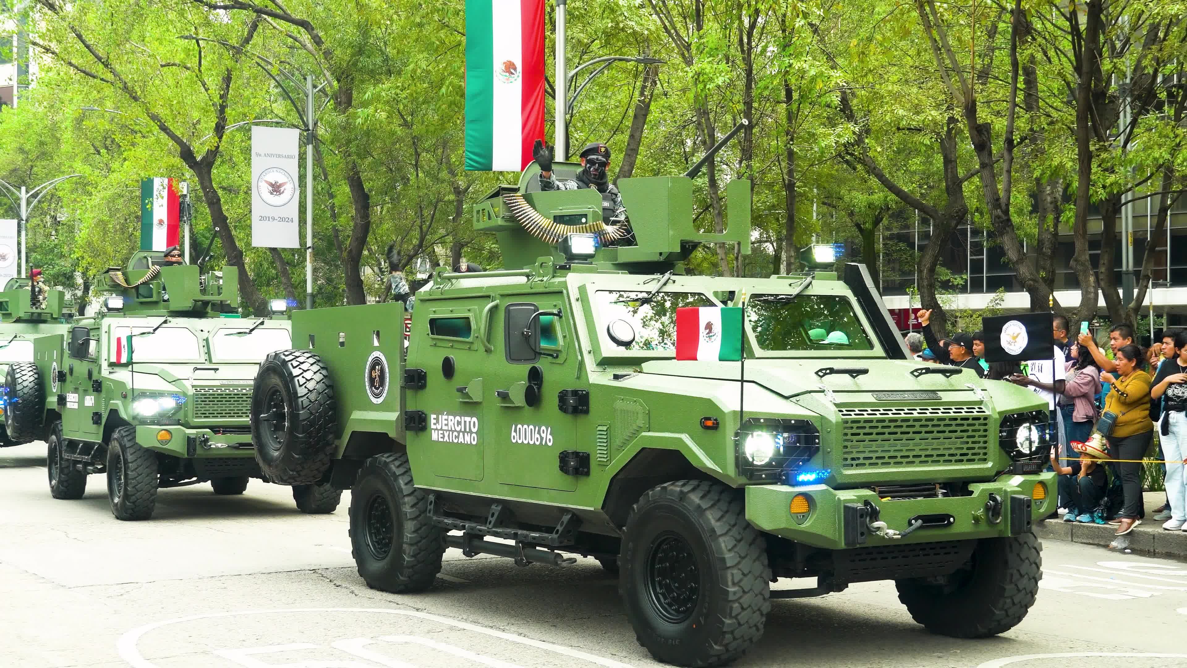 Mexican Military Parade with Armored Vehicles Free Stock Video Footage ...