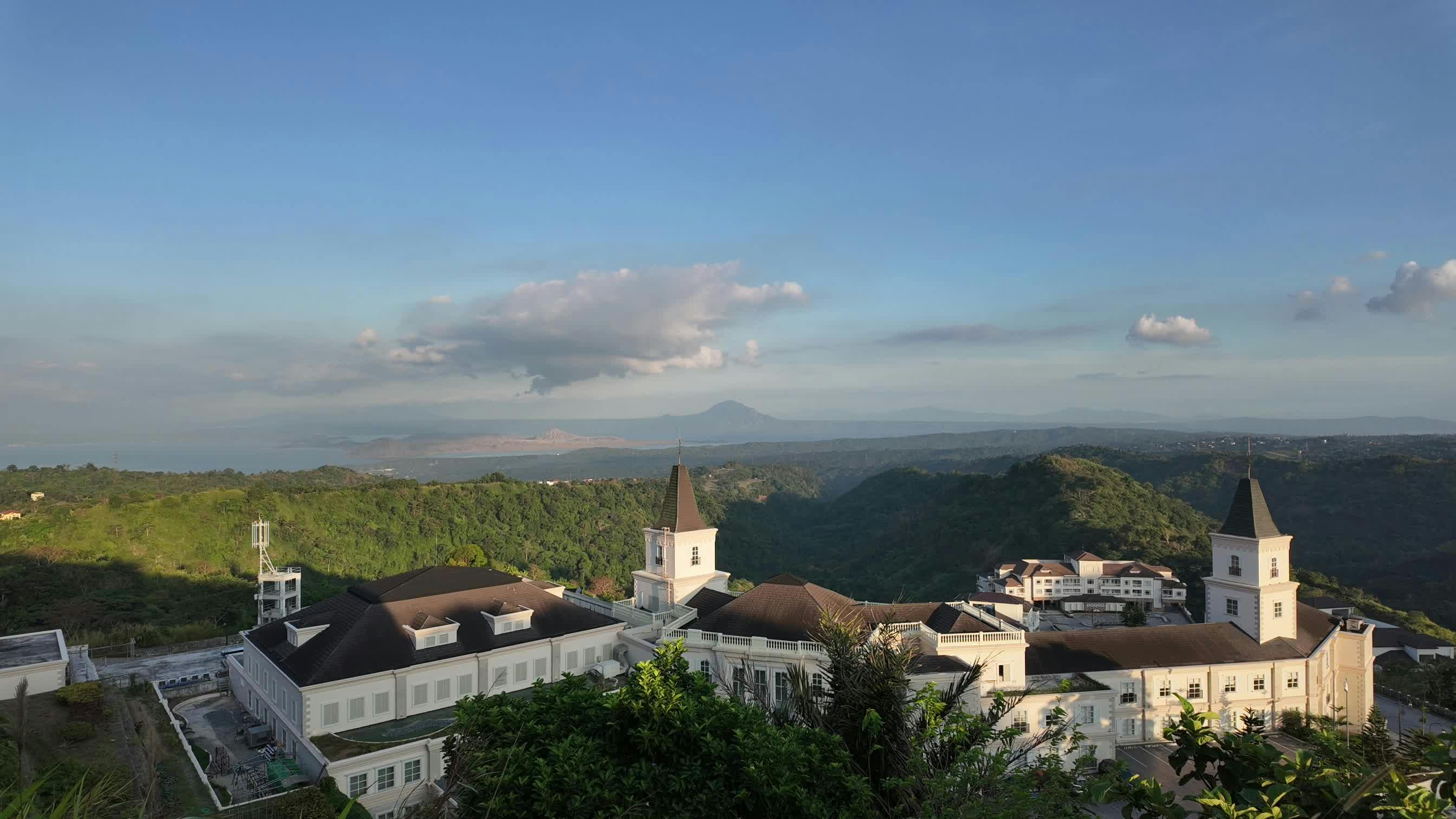 Scenic Vista of Majestic Hillside Monastery Free Stock Video Footage ...