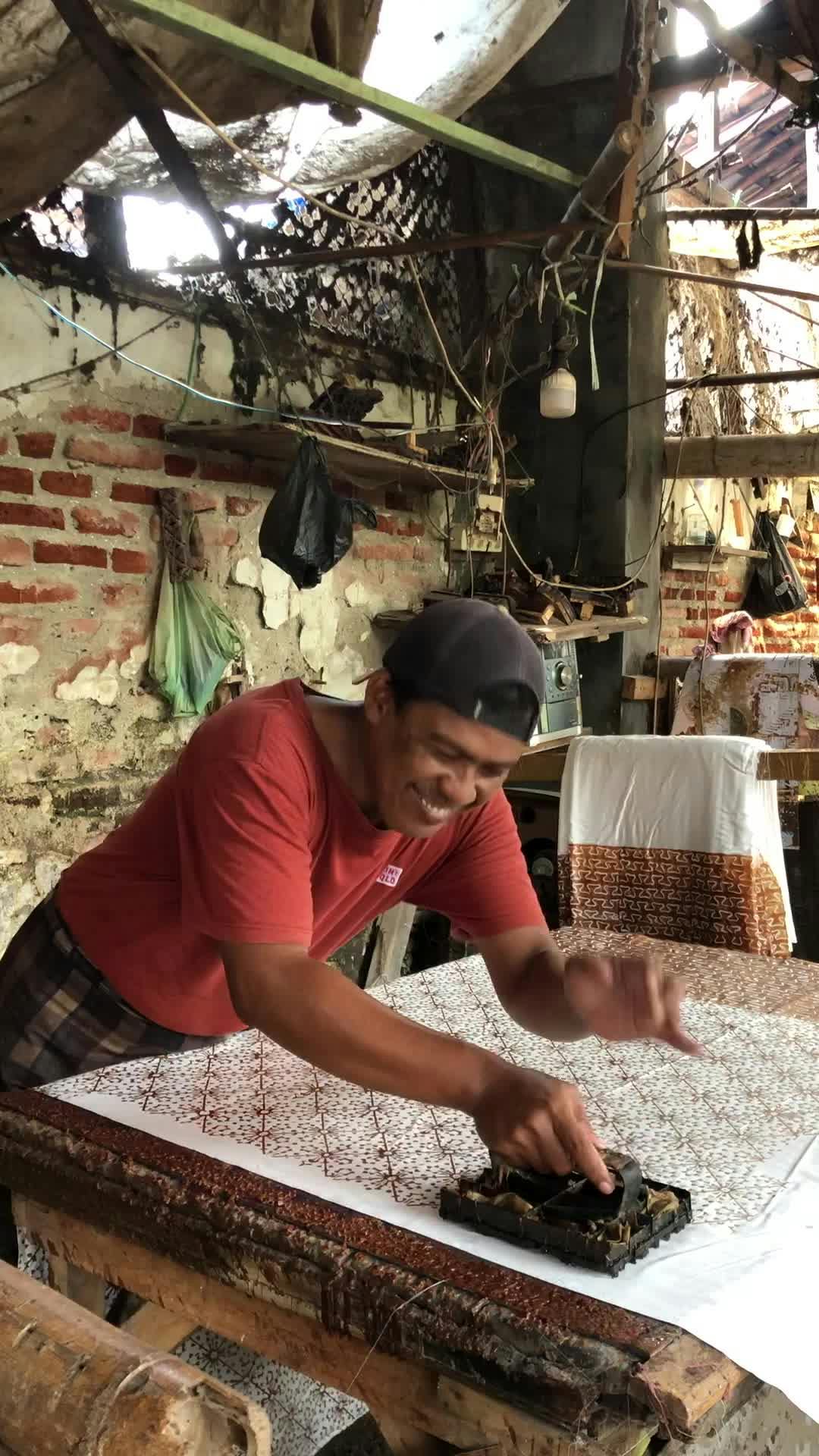 Traditional Batik Printing Process in Indonesia Free Stock Video ...