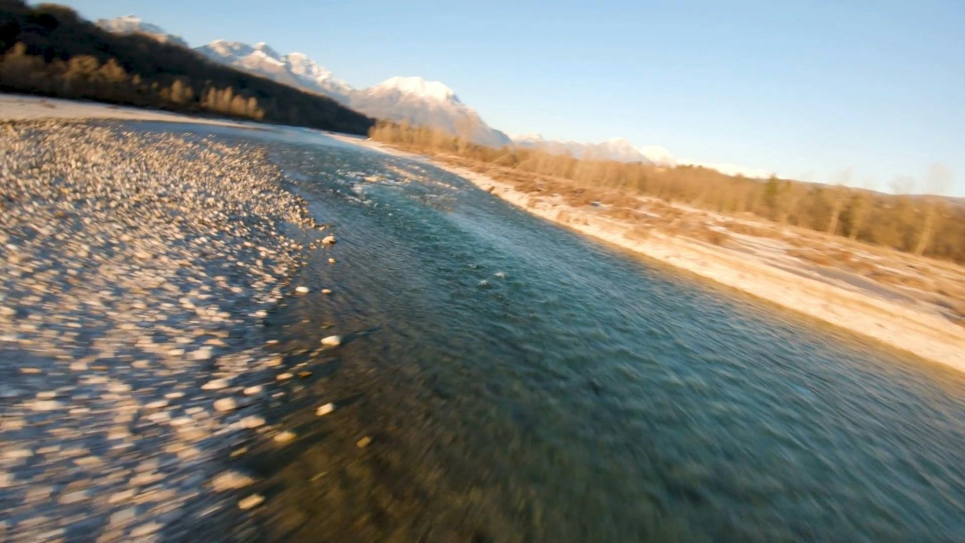 Drone Footage Of A Streaming River · Free Stock Video