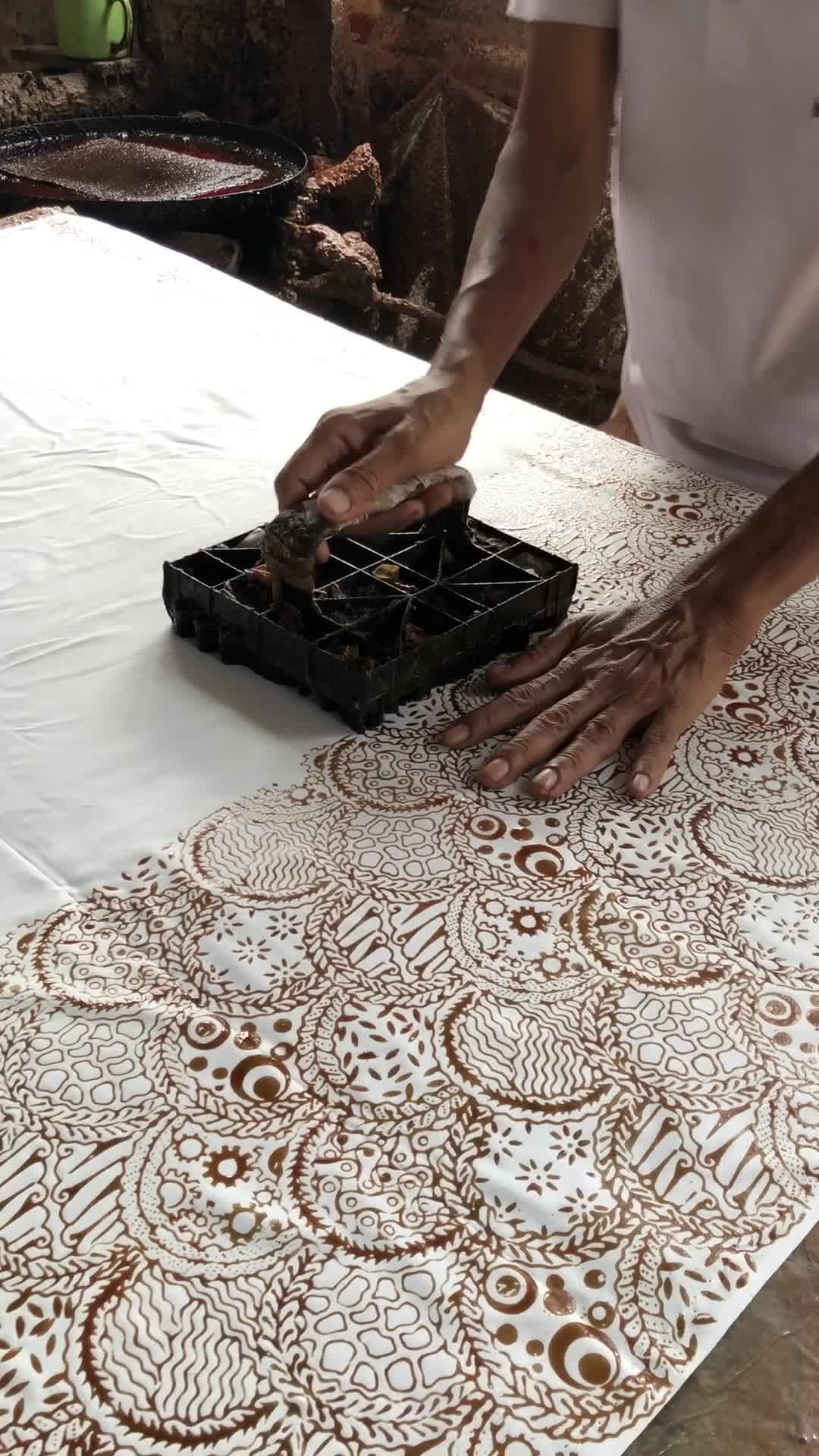 Traditional Indonesian Batik Making Process Free Stock Video Footage ...