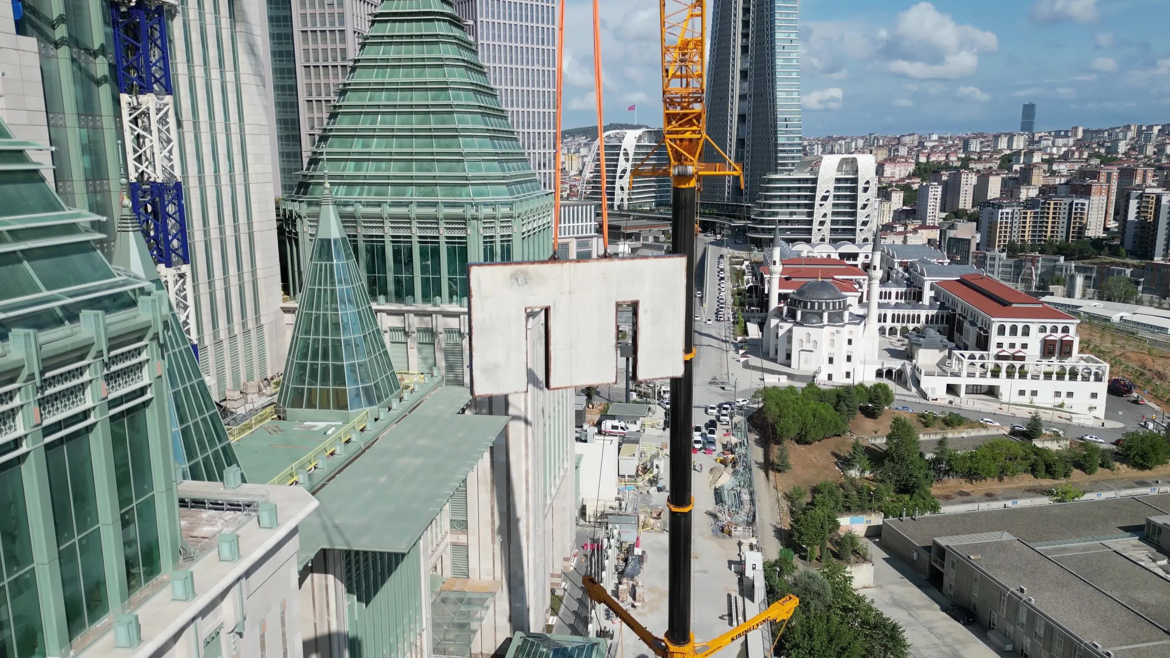 Aerial View of Istanbul Construction Project Free Stock Video Footage ...
