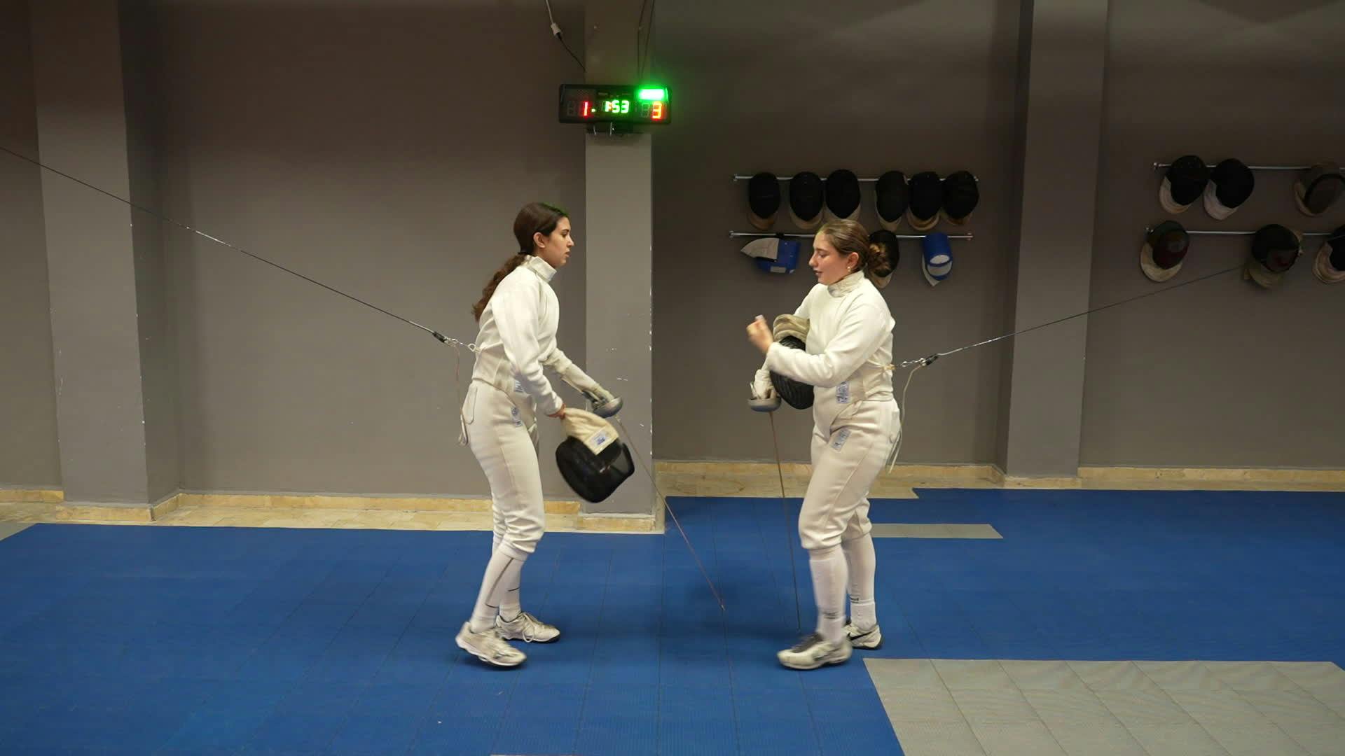 Dynamic Indoor Fencing Practice Session Free Stock Video Footage ...