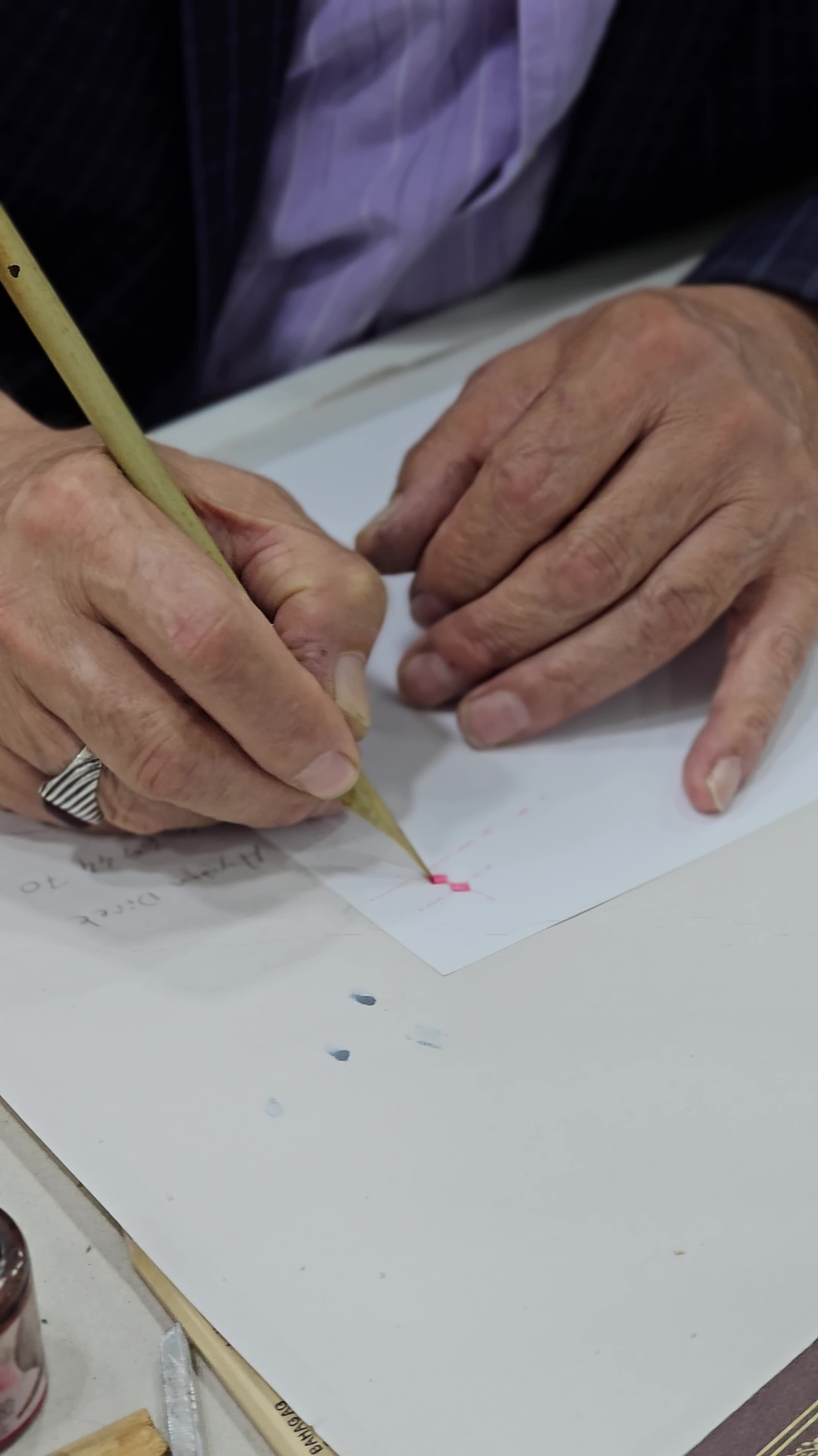 Artistic Hand Drawing with Brush on Paper Free Stock Video Footage ...