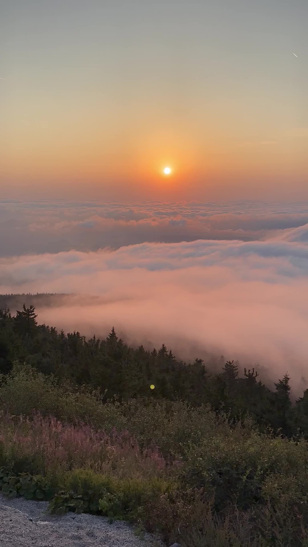 Breathtaking Sunset Over Misty Mountains Free Stock Video Footage ...