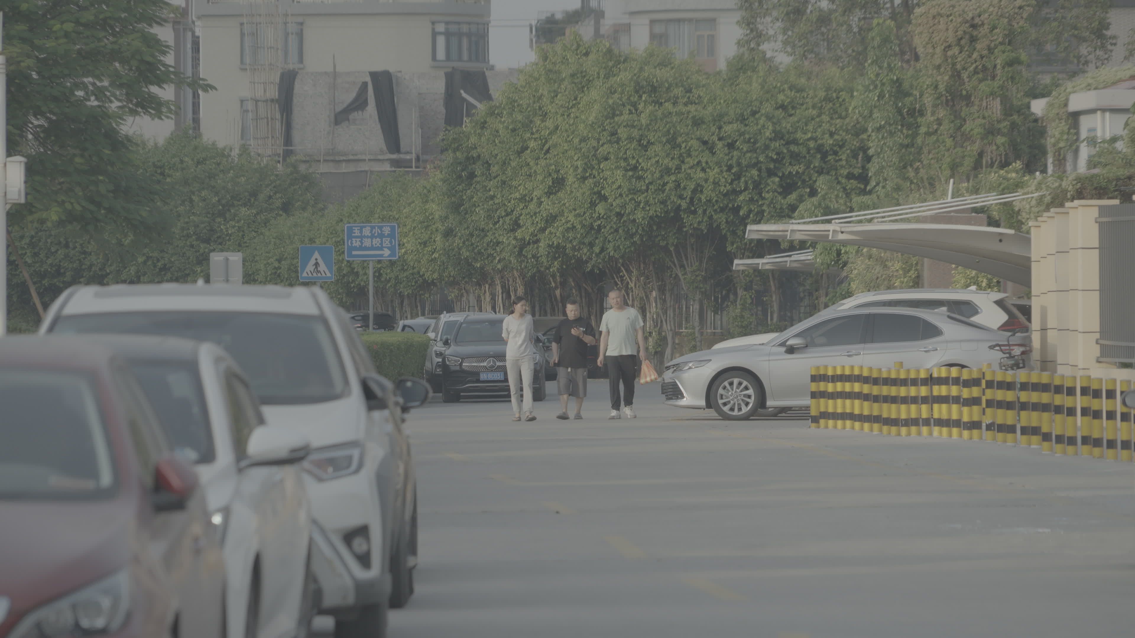 Urban Street Scene with People Walking Free Stock Video Footage ...