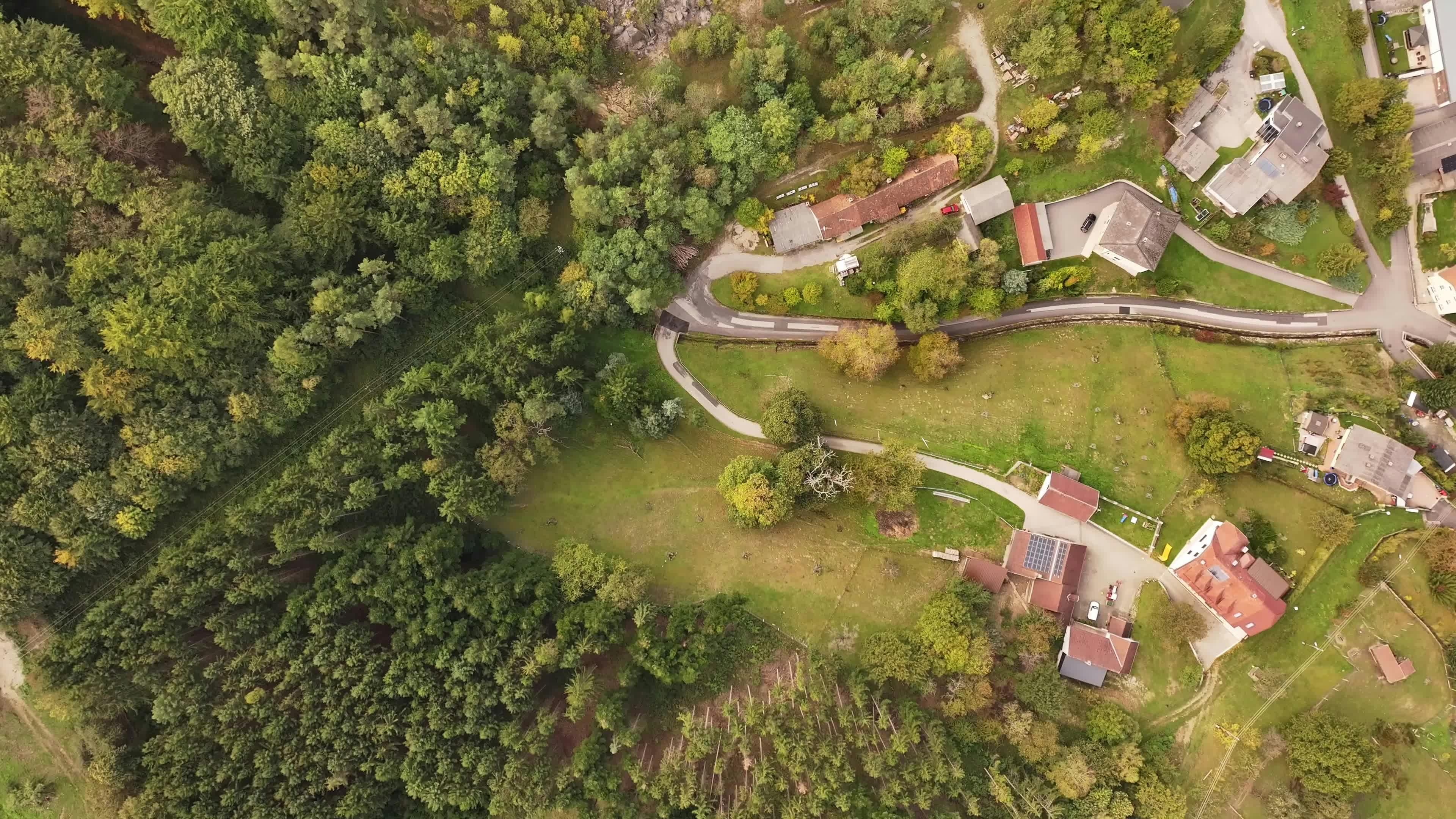 Aerial View of Scenic Countryside Landscape Free Stock Video Footage ...