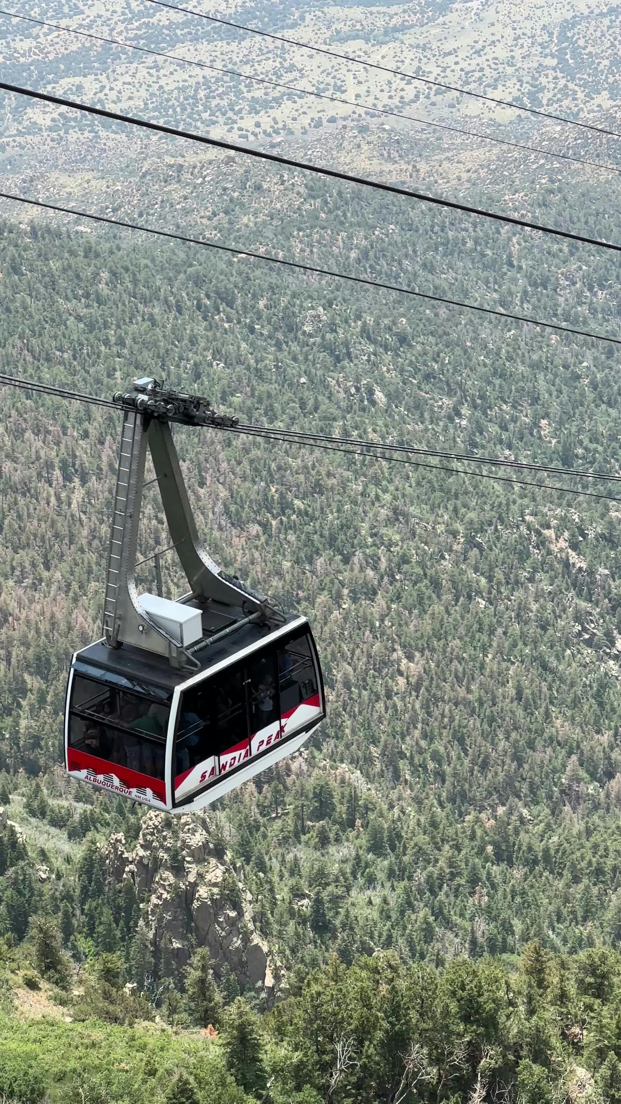 Aerial Cable Car Over Scenic Forest Landscape Free Stock Video Footage ...