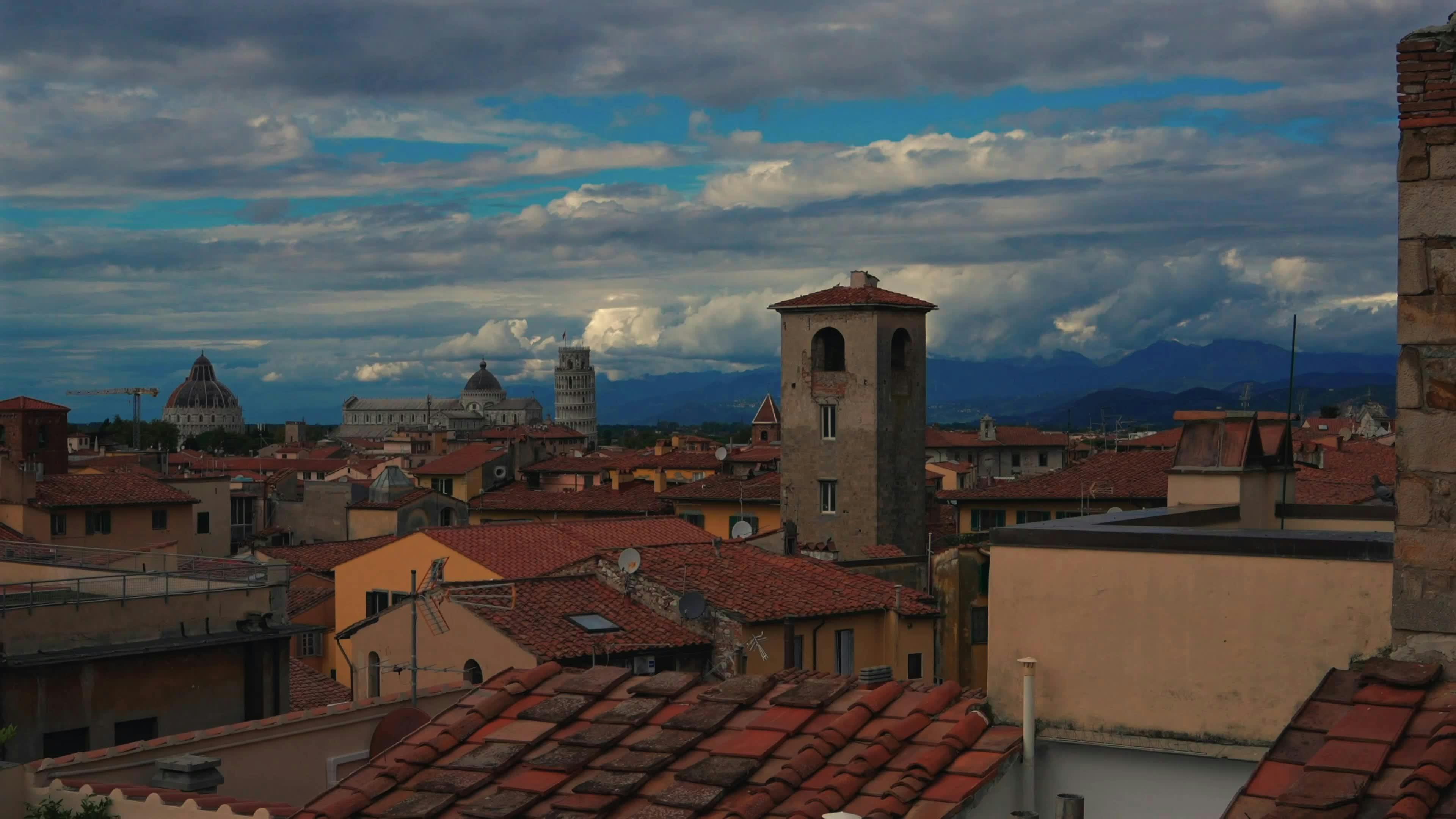 Iconic Leaning Tower of Pisa Architecture Free Stock Video Footage ...