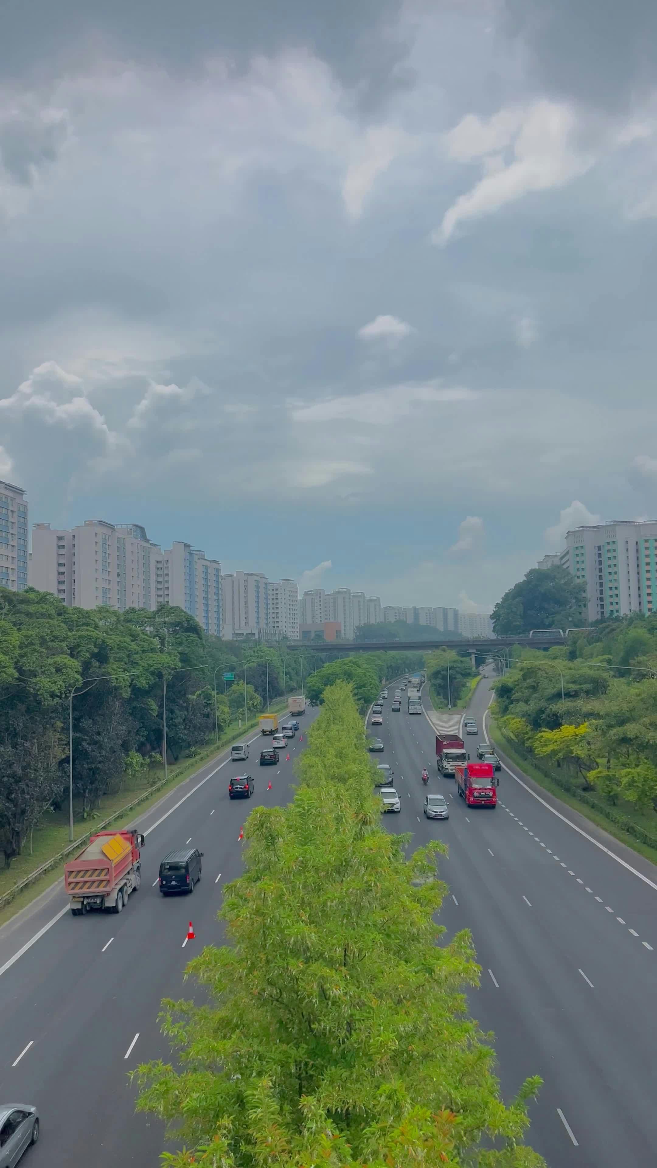 Urban Highway with Scenic Cityscape View Free Stock Video Footage ...